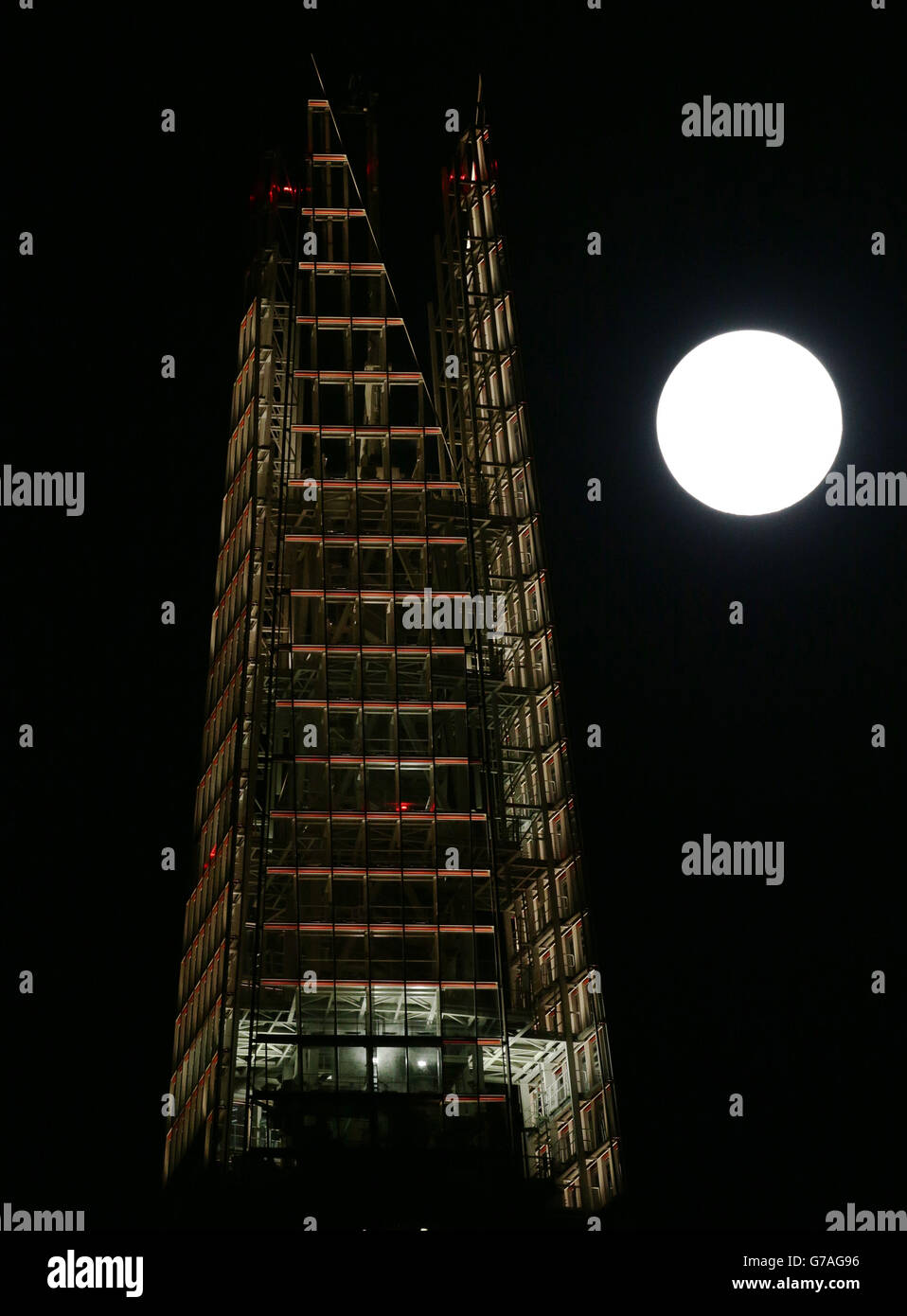 Perigee full moon Stock Photo - Alamy