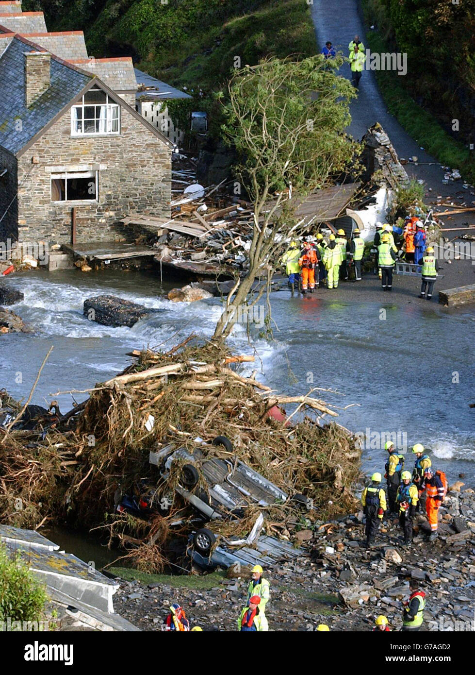 Weather - Boscastle floods Stock Photo - Alamy