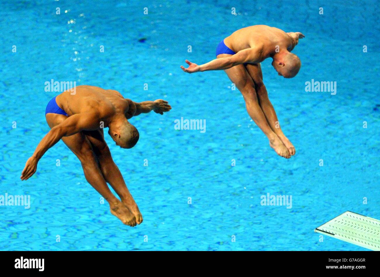 Diving olympics2004 action tony ally mark shipman hi-res stock ...