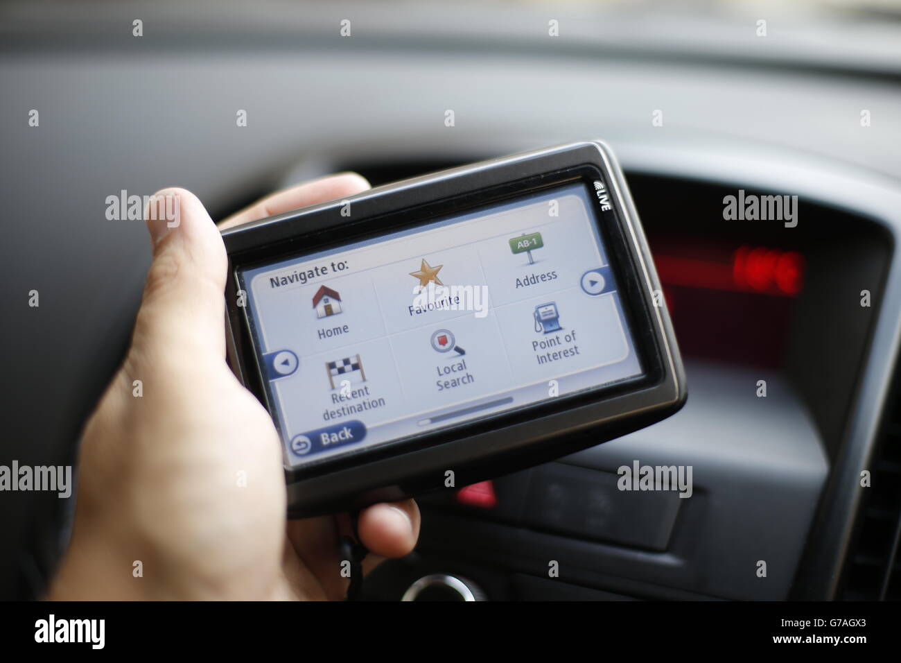 Using a sat nav hi-res stock photography and images - Alamy