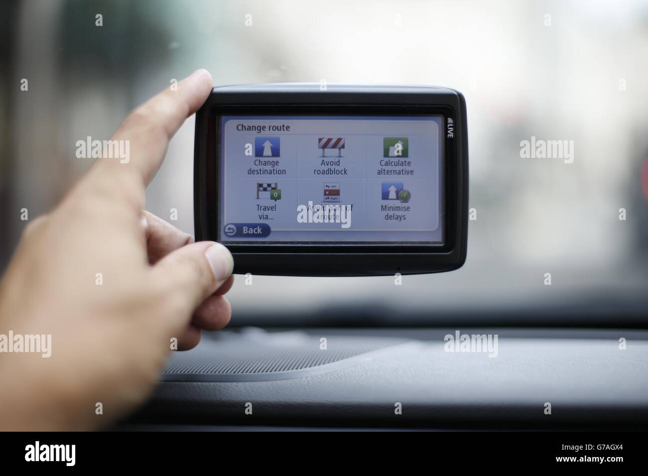 News transport satnav hi-res stock photography and images - Alamy
