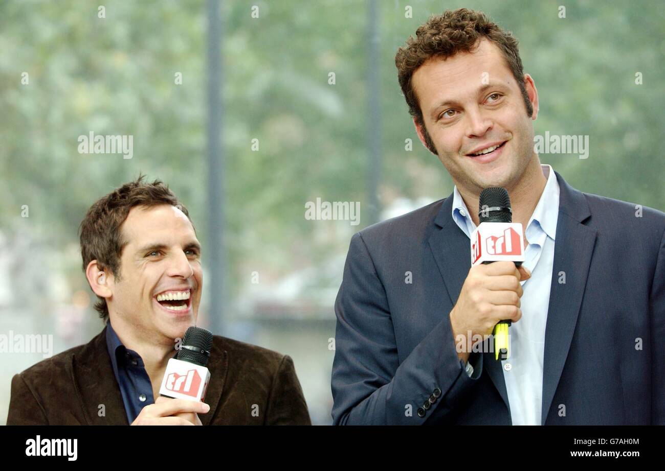 US actors Ben Stiller (left) and Vince Vaughn during their guest ...