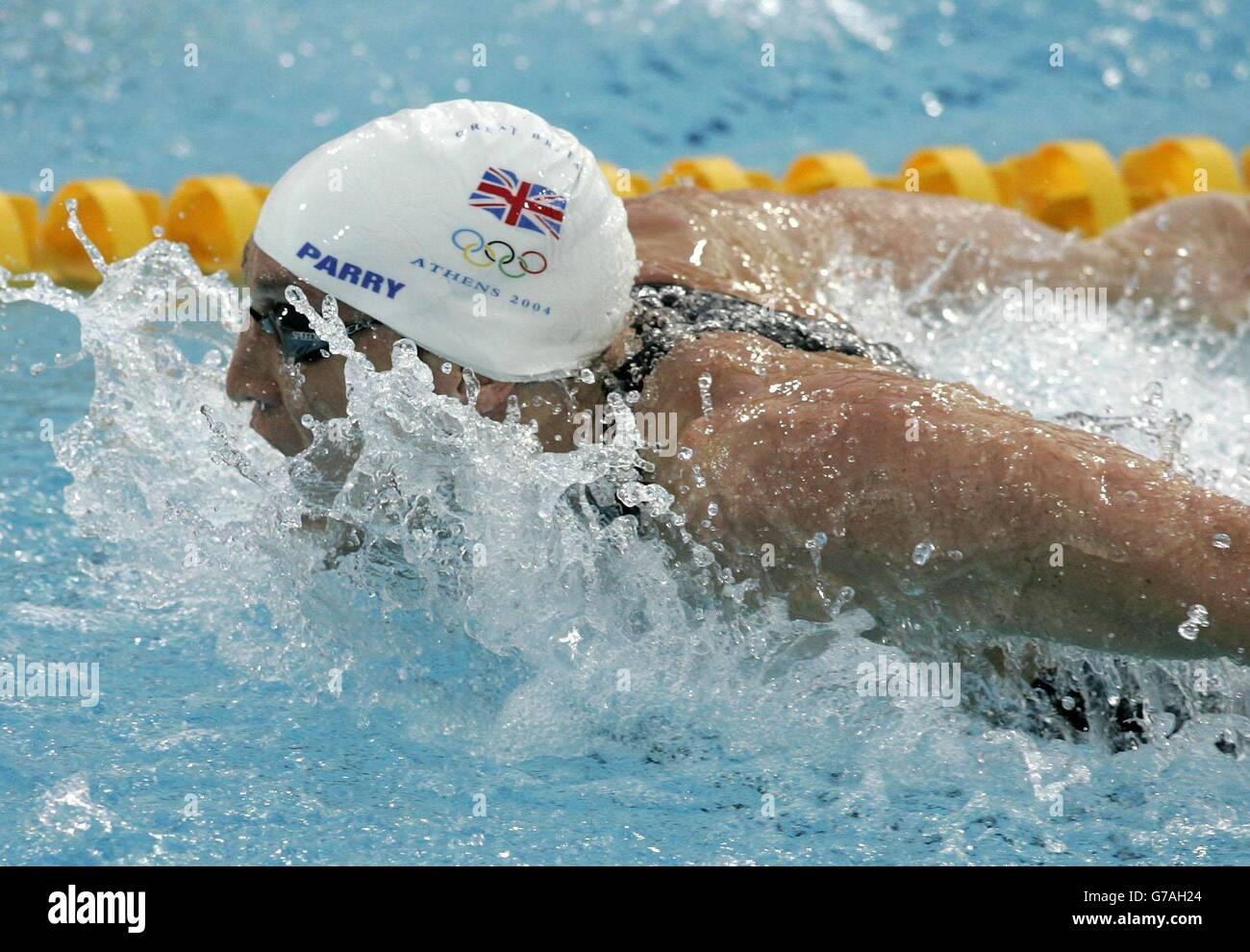 British swimmer stephen parry celebrates hi-res stock photography and ...