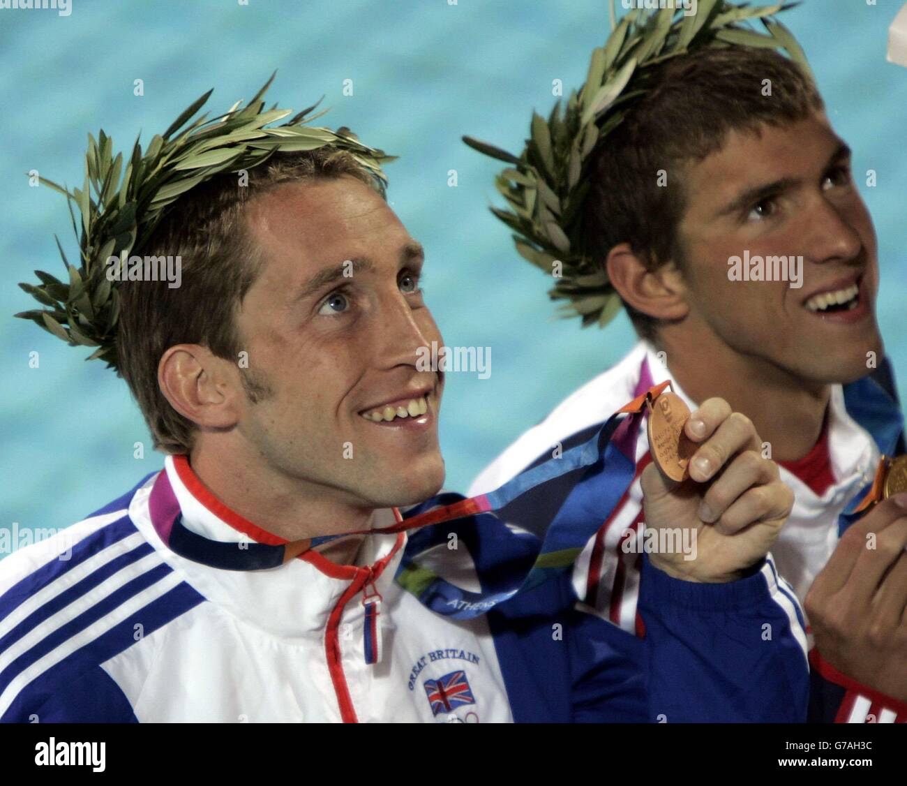 Stephen Parry celebrates bronze medal Stock Photo - Alamy