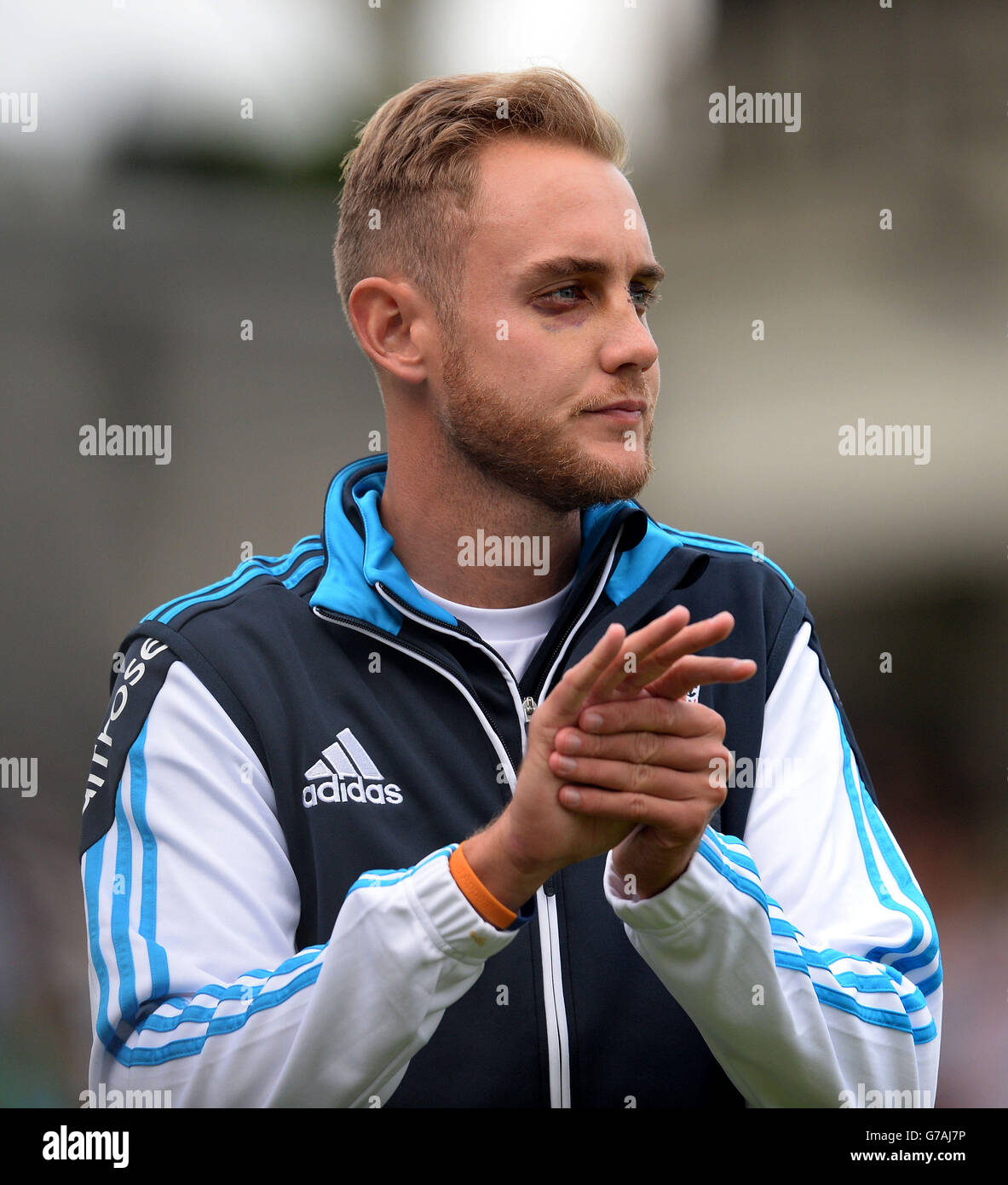 England's Stuart Broad before the Fifth Test at The Kia Oval, London ...