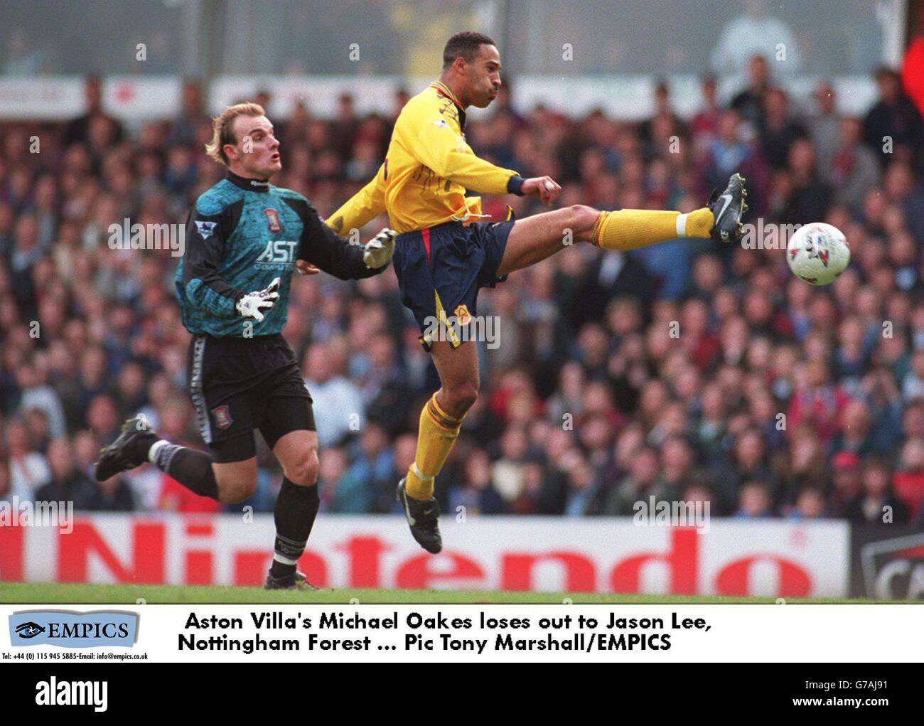Aston villas michael oakes loses out to jason lee hi-res stock ...