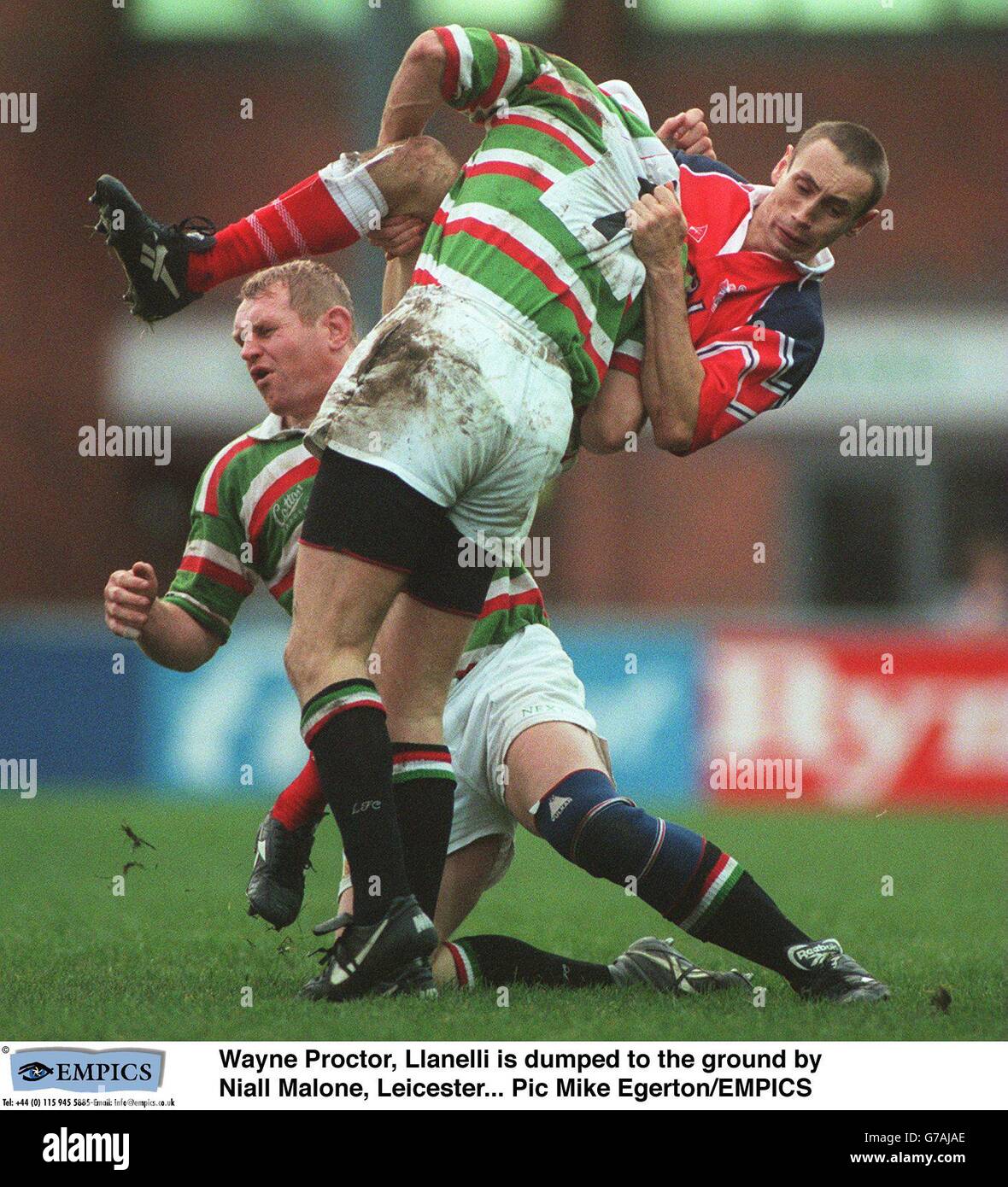 Llanelli is dumped to the ground by niall malone hi-res stock ...