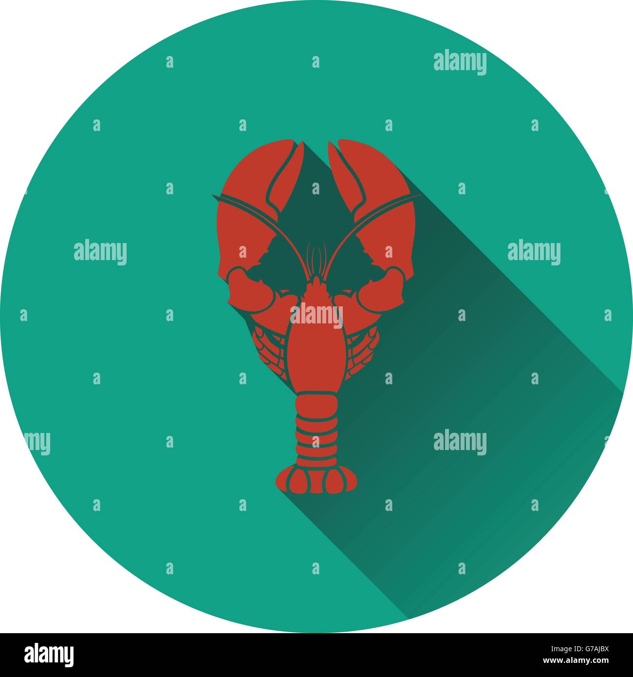 Lobster icon. Flat color design. Vector illustration Stock Vector Image ...