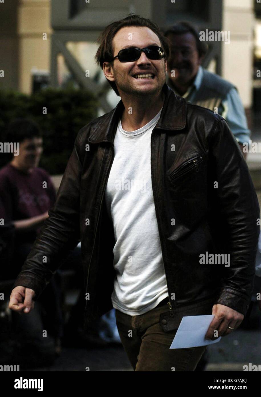 Actor Christian Slater outside the Sheraton hotel in Edinburgh. Slater ...