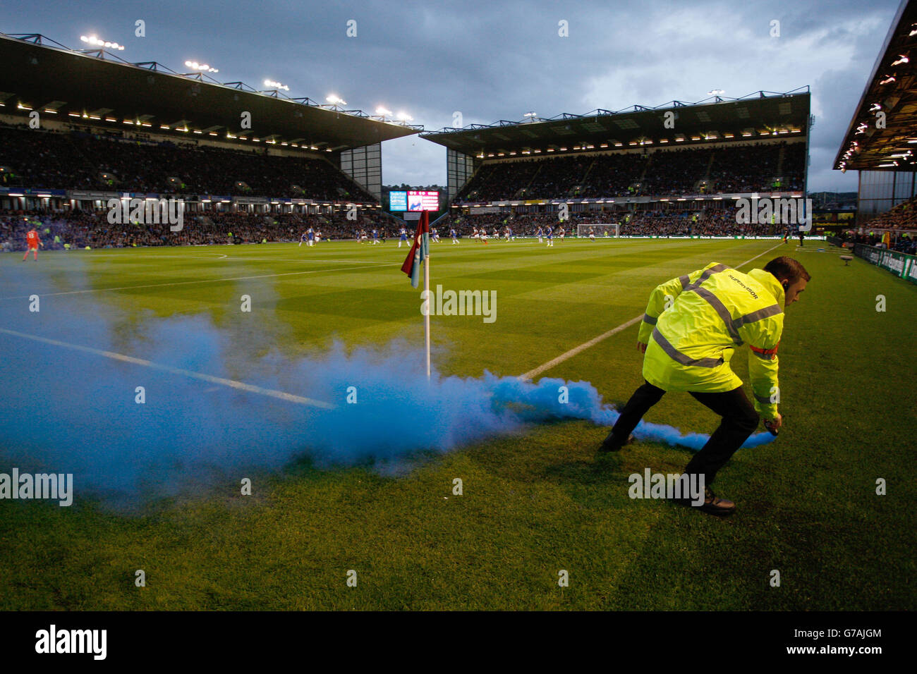Football steward blue hi-res stock photography and images - Alamy