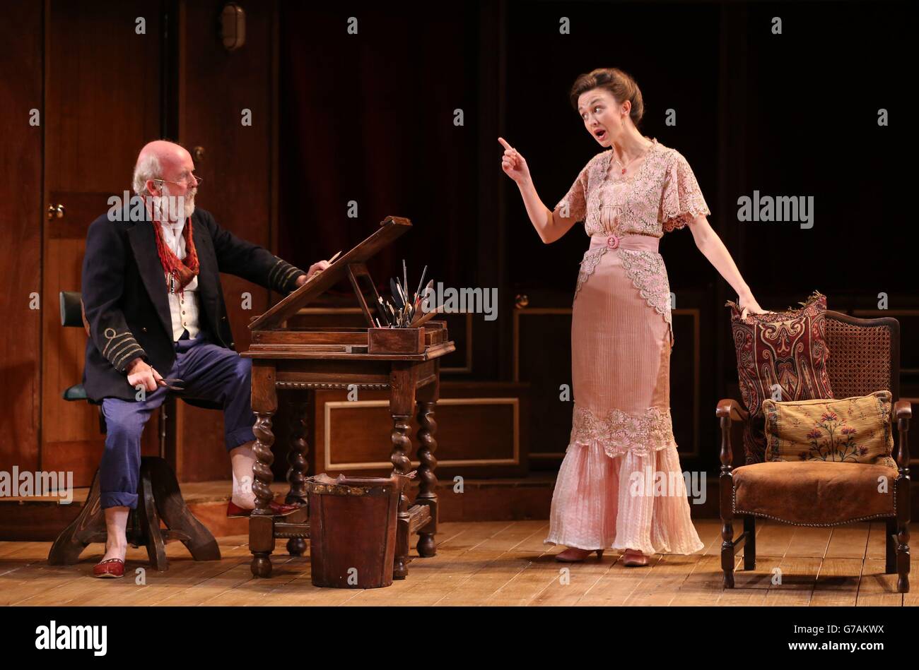 Mark Lambert as Captain Shotover and Lisa Dwyer Hogg as Ellie Dunn ...