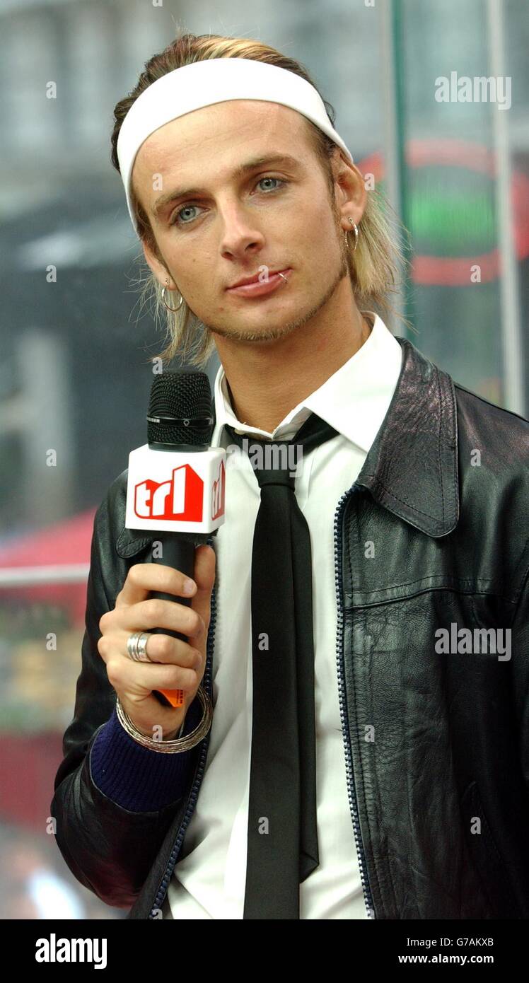 A member of rock band The Lostprophets during their guest appearance on ...
