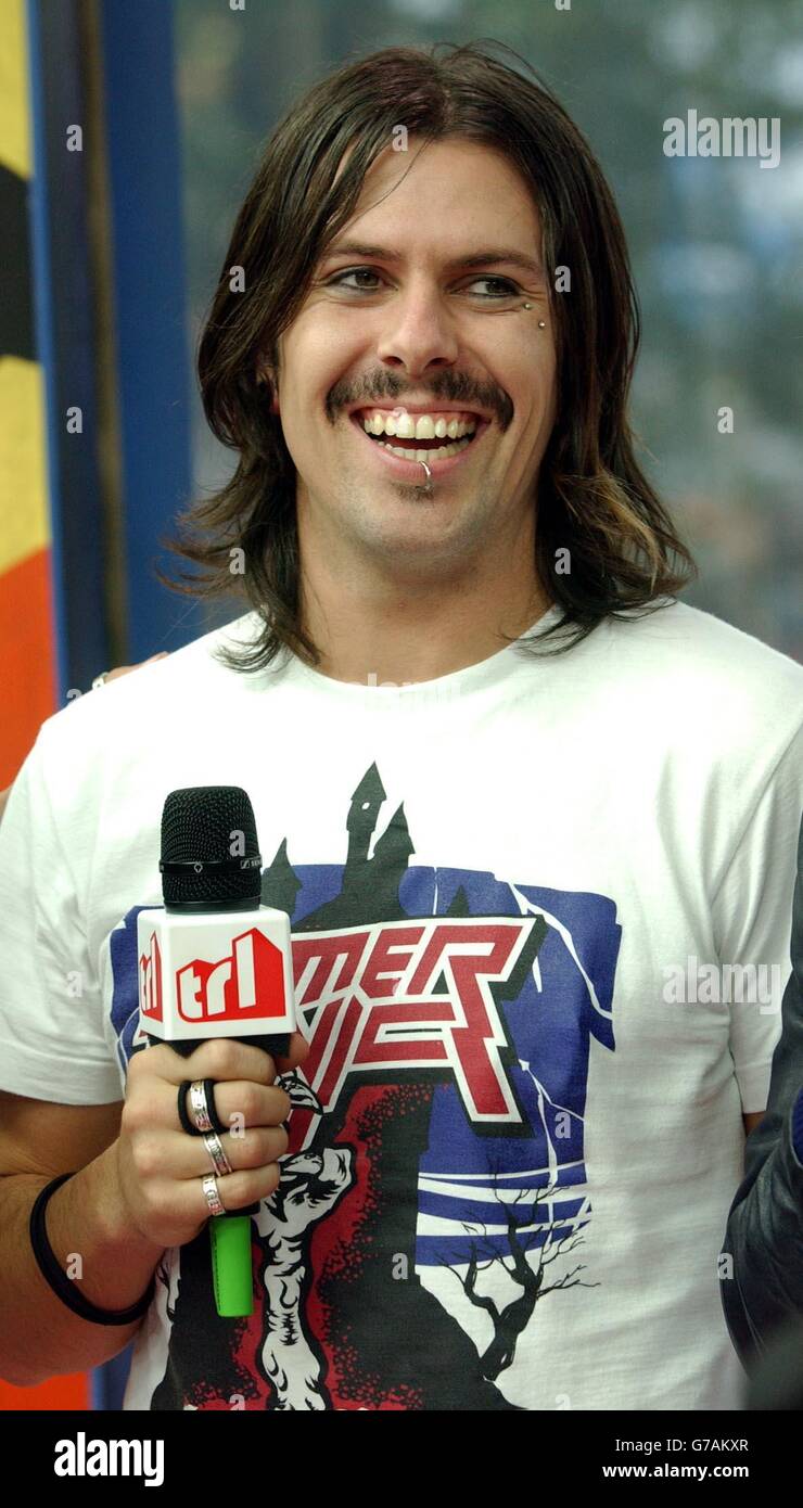 A member of rock band The Lostprophets during their guest appearance on ...