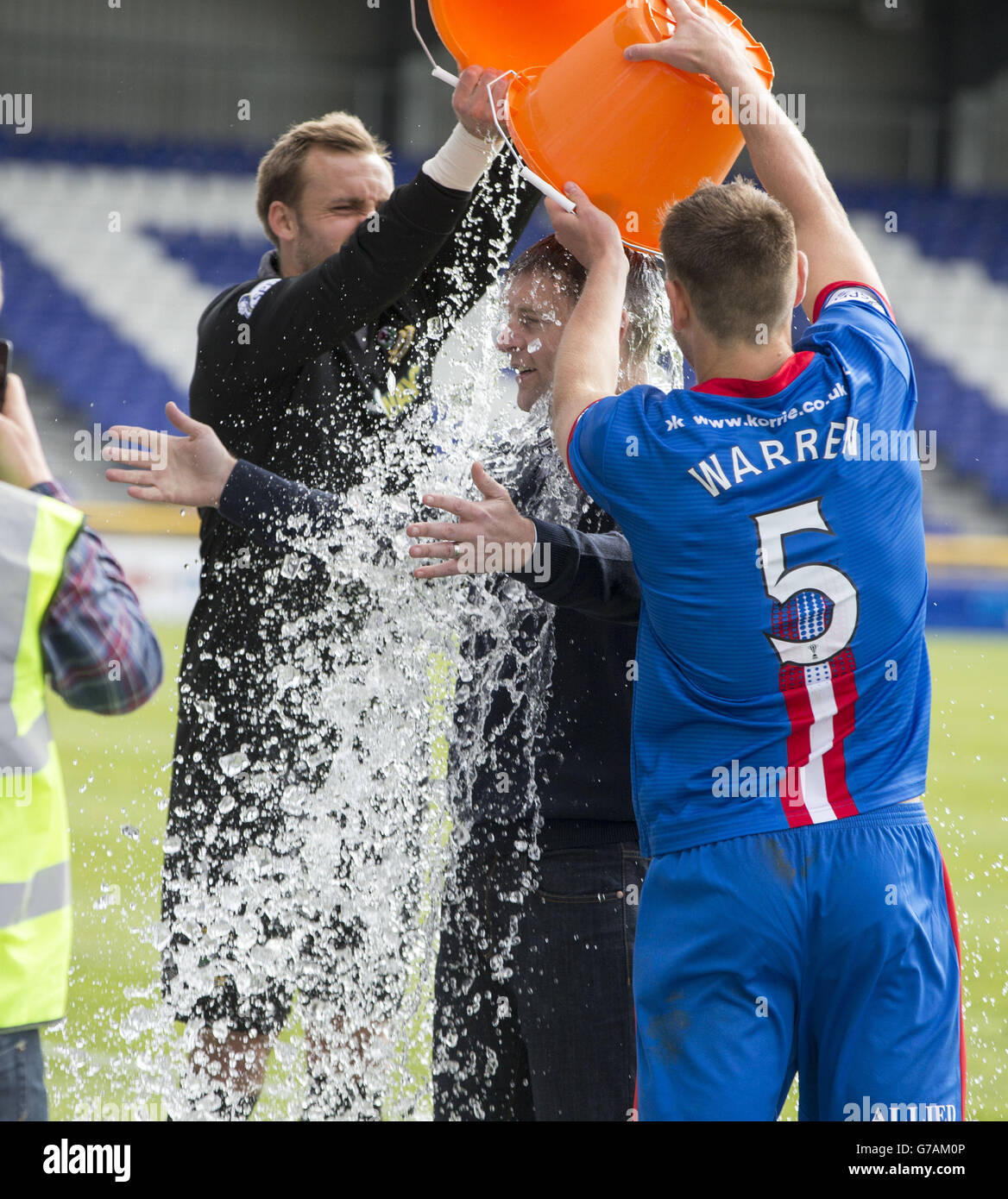 Inverness Dean Brill (left) and Gary Warren (right) soak sky presenter ...