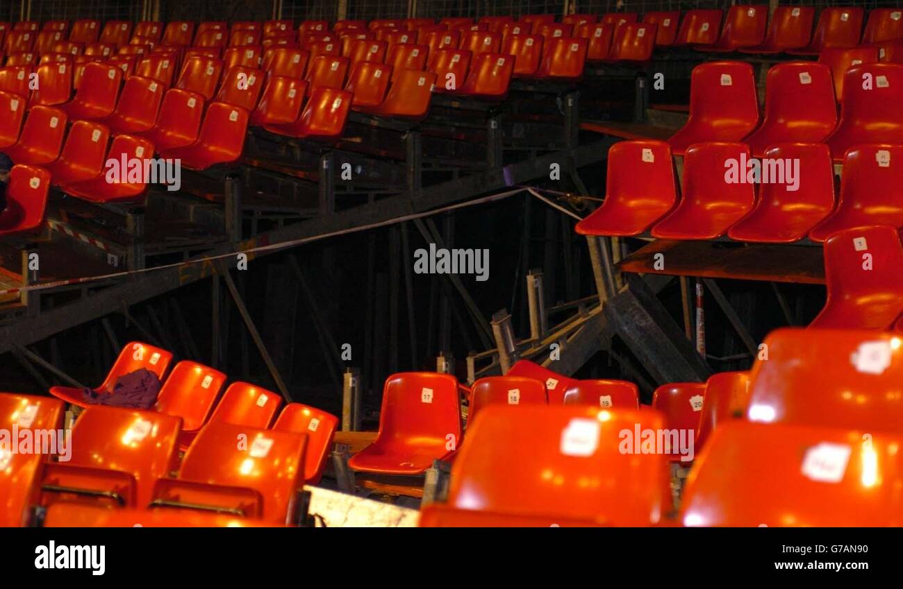 Lincoln Showground seating collapse Stock Photo - Alamy