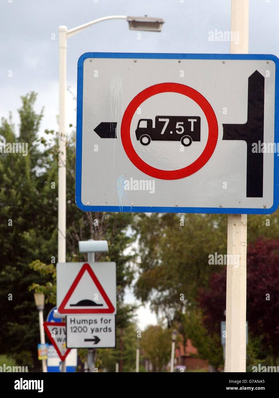 Road signs in West London Stock Photo - Alamy