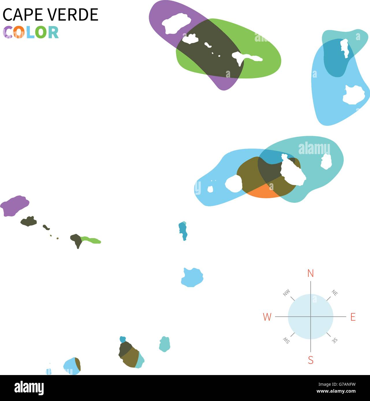 Map of cape verde hi-res stock photography and images - Alamy