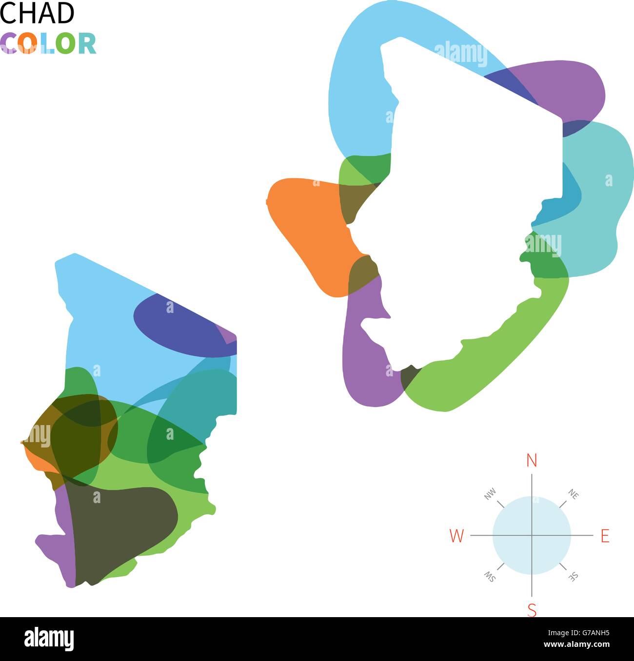 Chad political map administrative hi-res stock photography and images ...