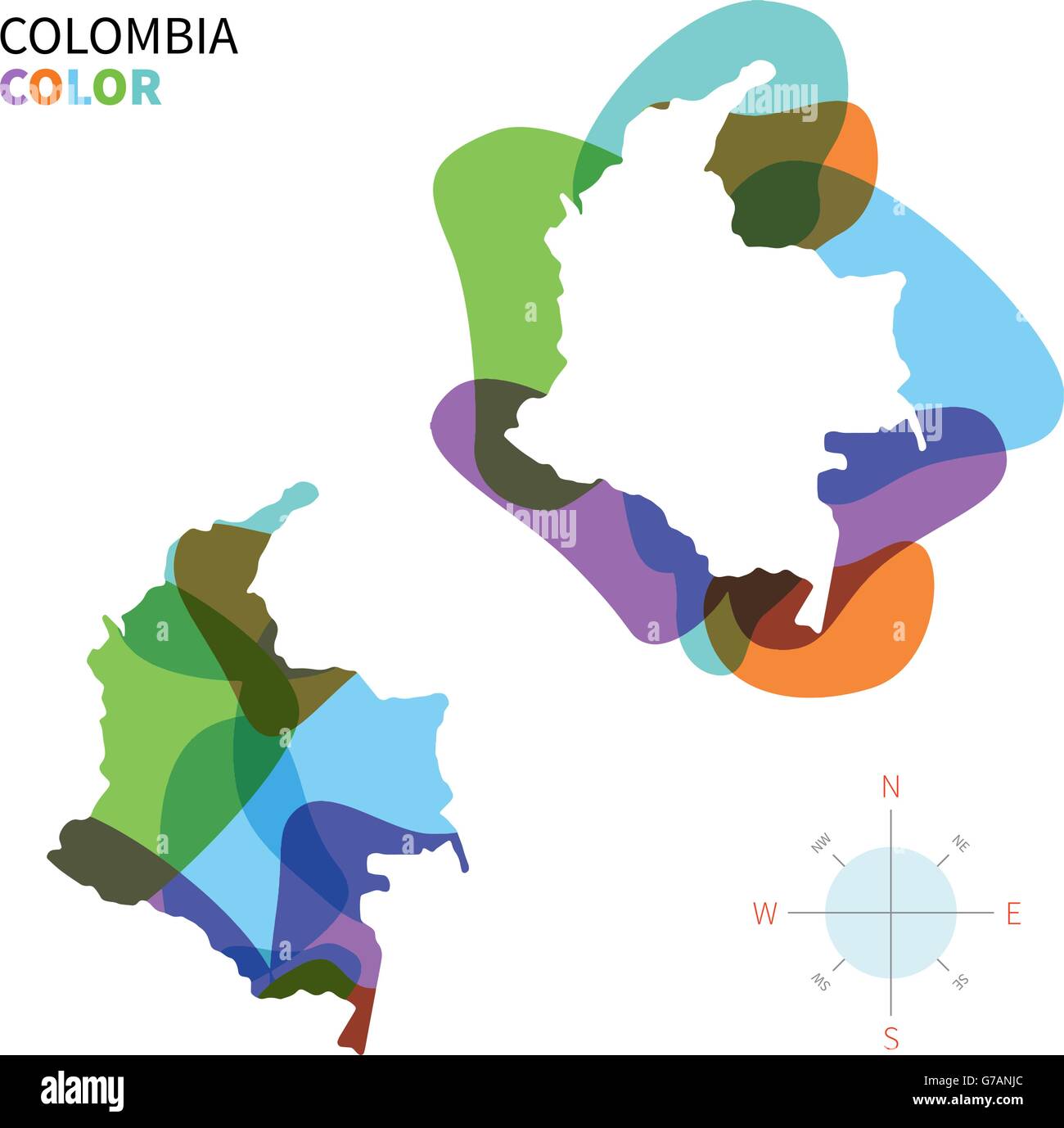 Map of south america watercolor hi-res stock photography and images - Alamy
