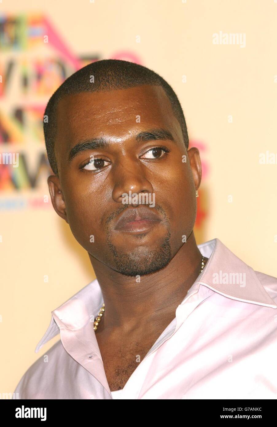 Singer Kanye West backstage during the MTV Video Music Awards at the ...
