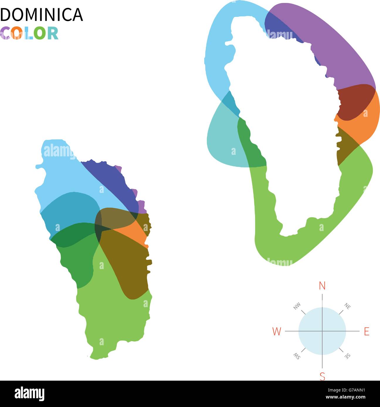 Map of dominica hi-res stock photography and images - Alamy