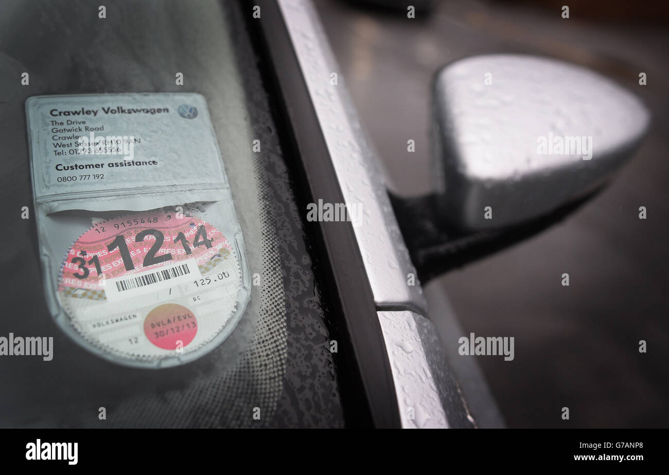 Car tax disc Stock Photo - Alamy