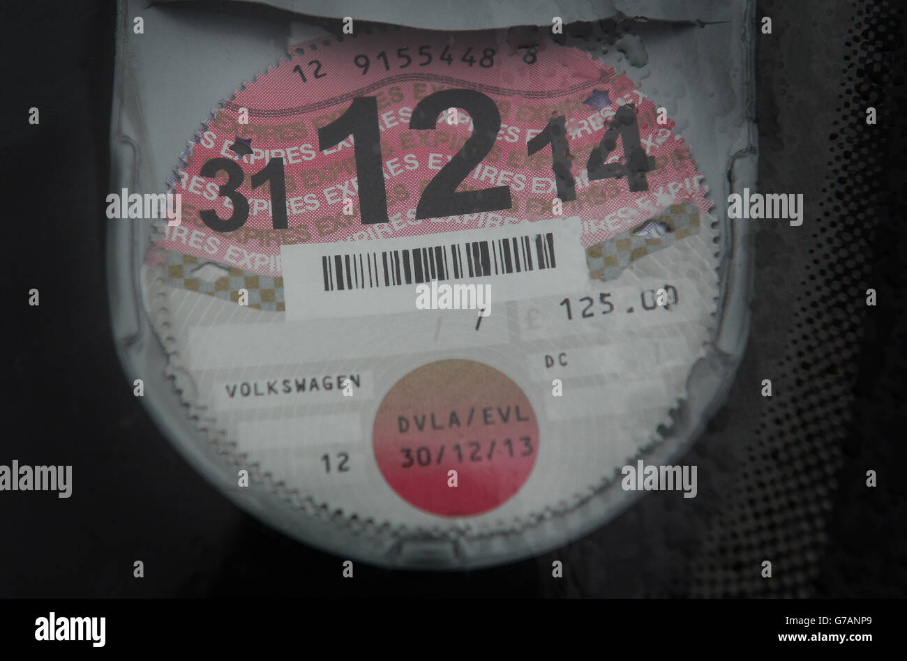 Car tax disc Stock Photo - Alamy