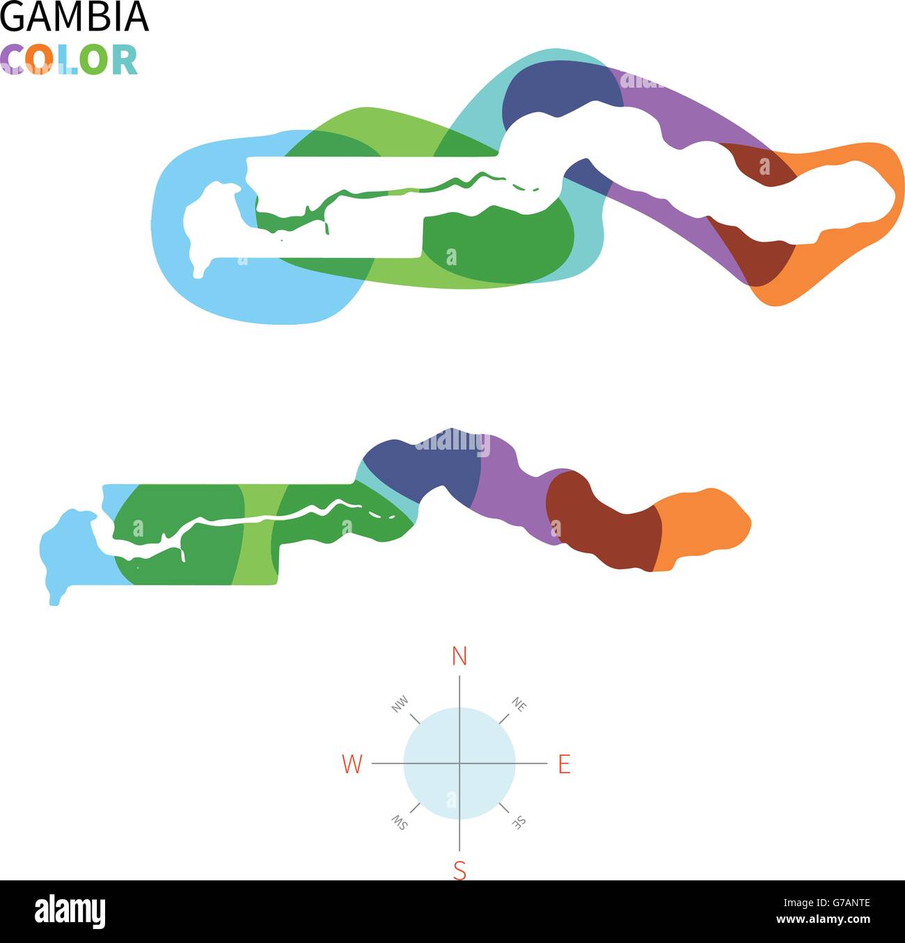 Map of gambia hi-res stock photography and images - Alamy