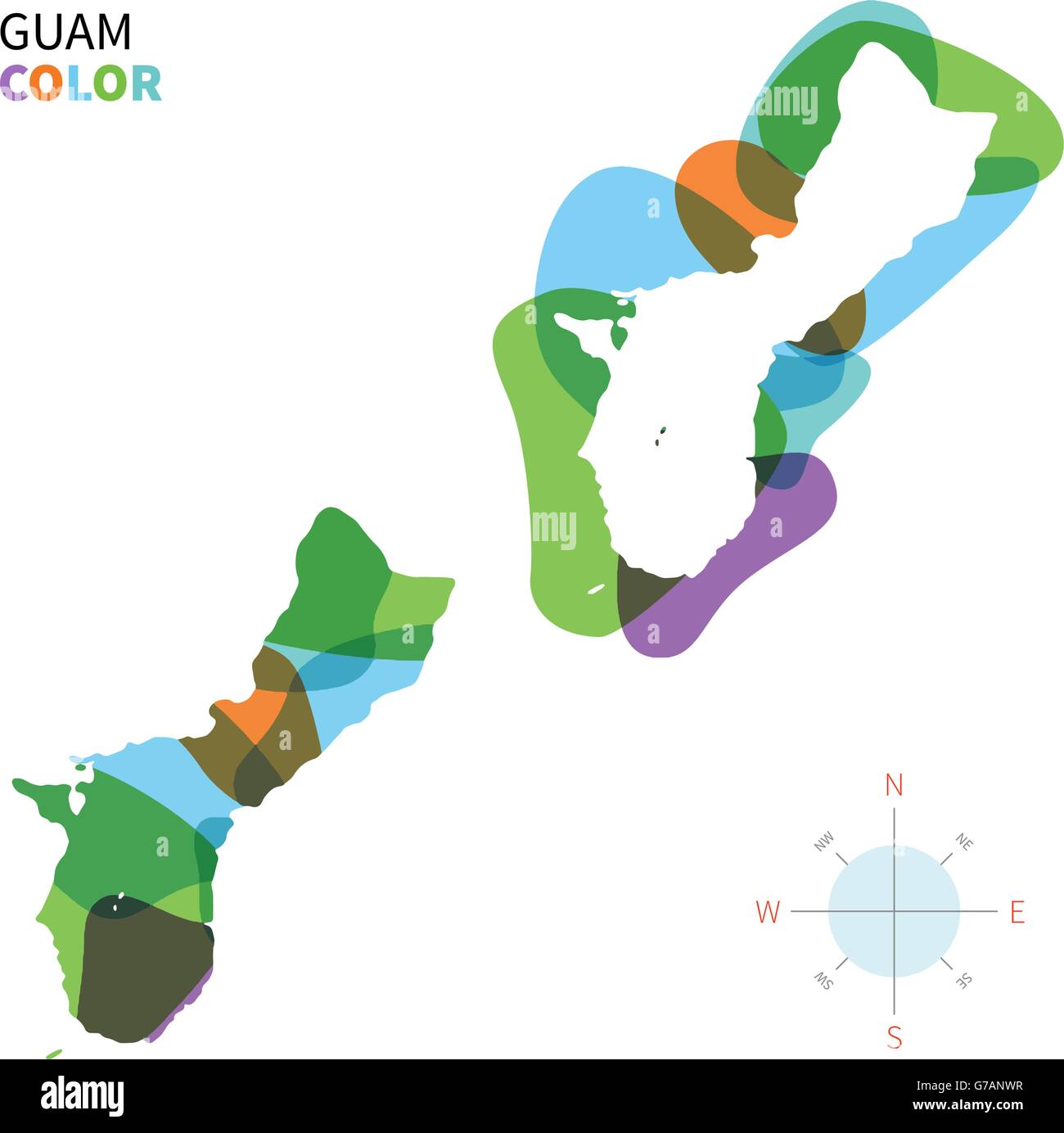 Guam map hi-res stock photography and images - Alamy