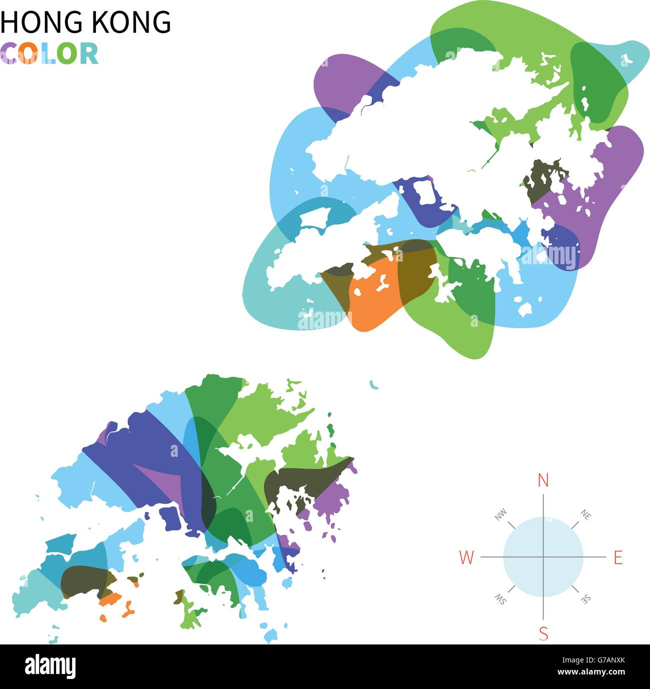 Hong kong map Stock Vector Images - Alamy