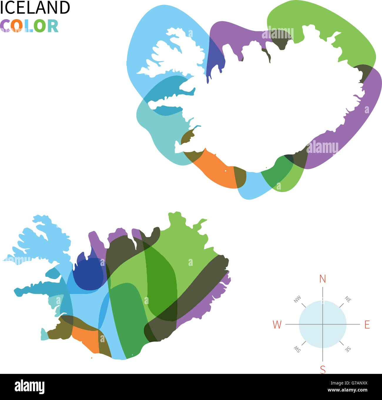 Map of iceland Stock Vector Images - Alamy
