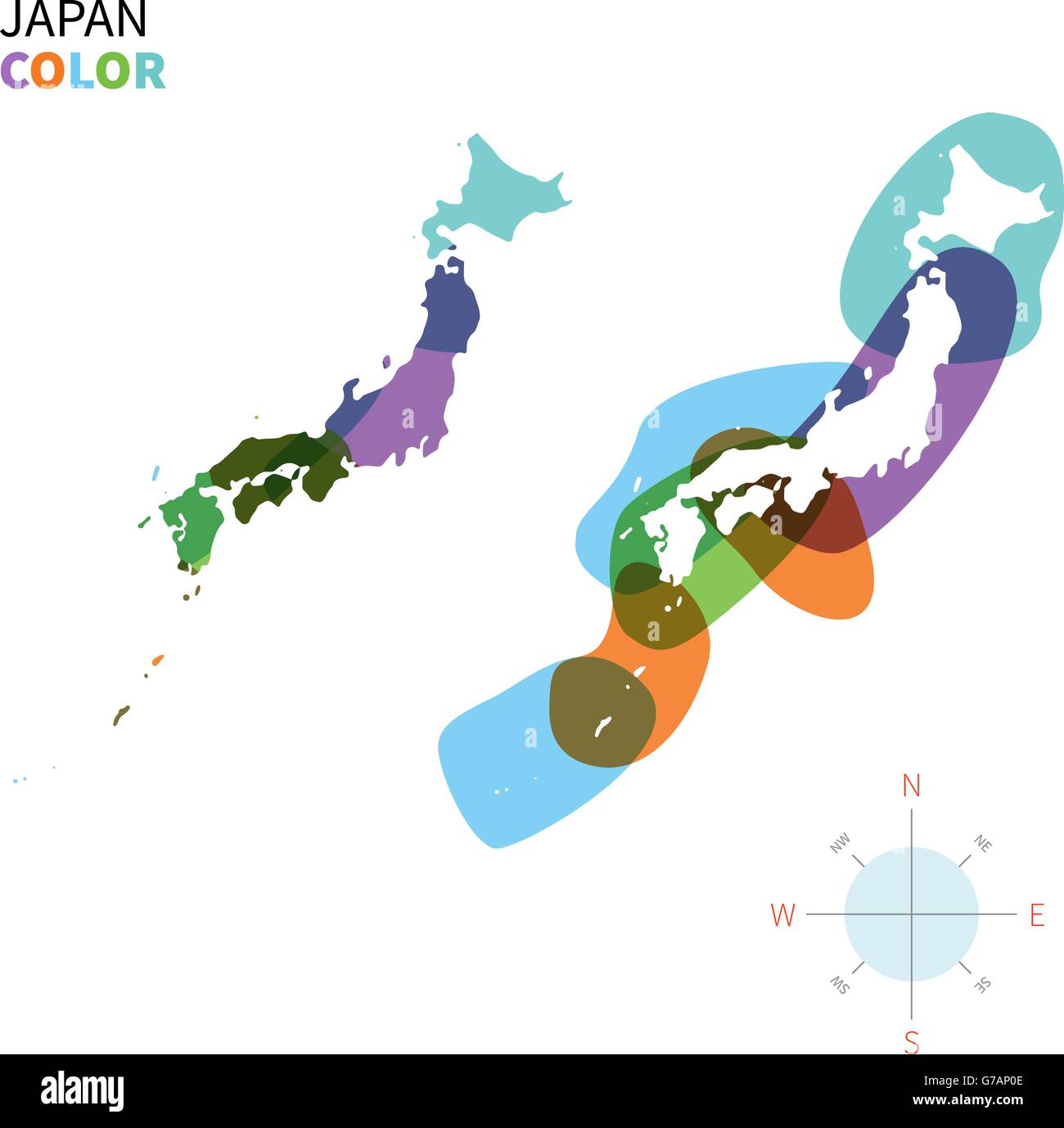 Japan political map hi-res stock photography and images - Alamy