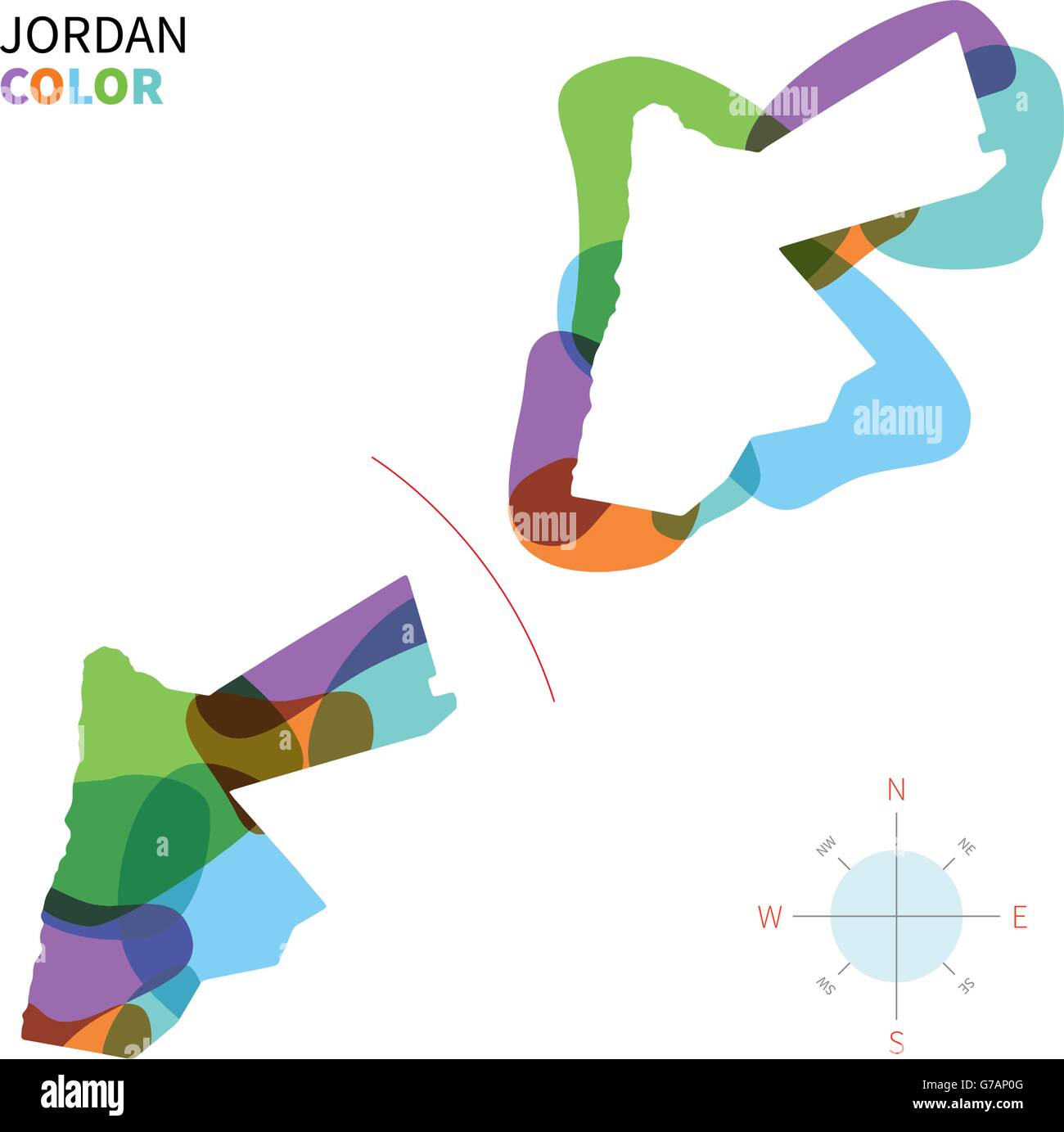 Map of jordan hi-res stock photography and images - Alamy