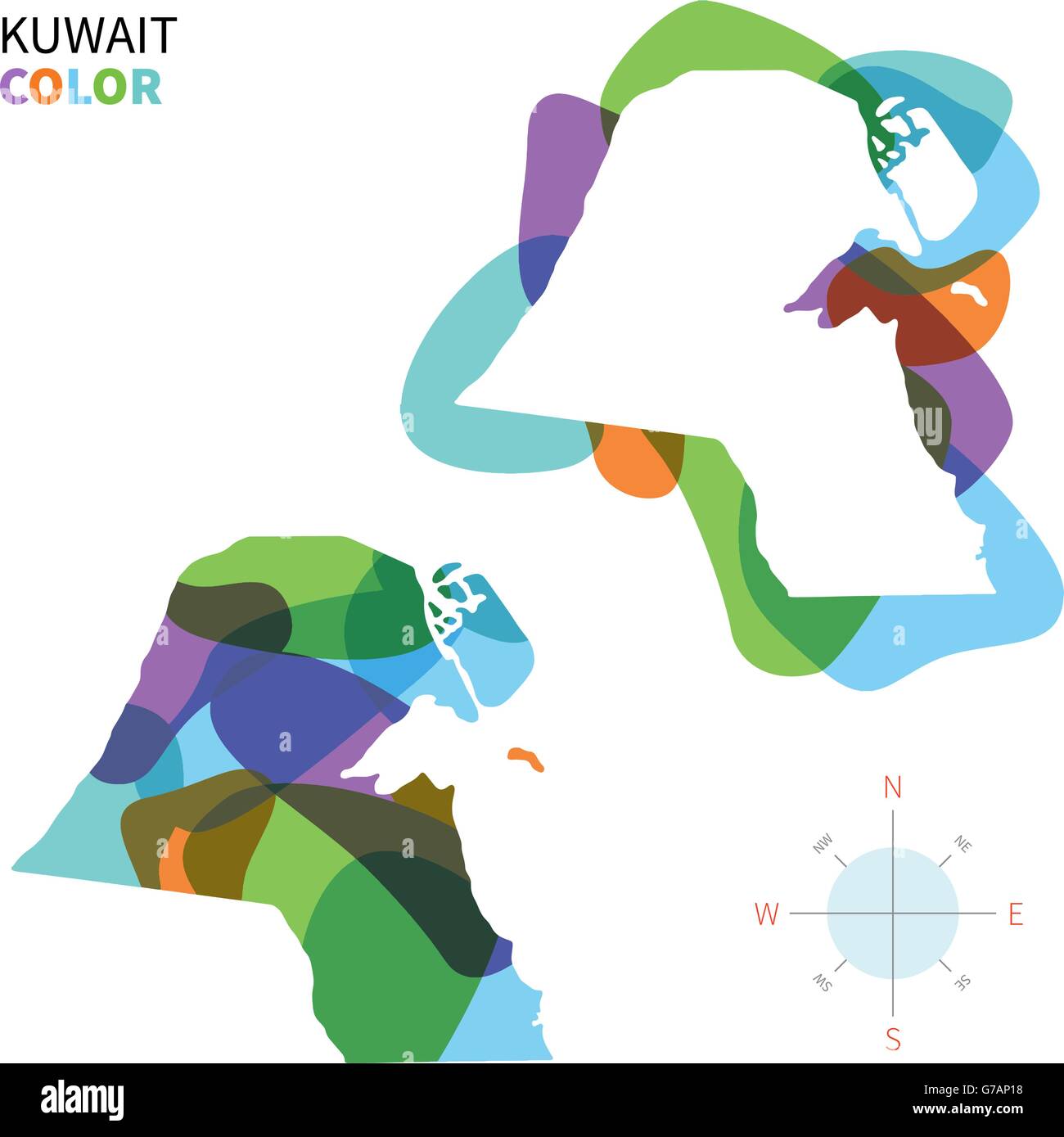 Map of kuwait city hi-res stock photography and images - Alamy