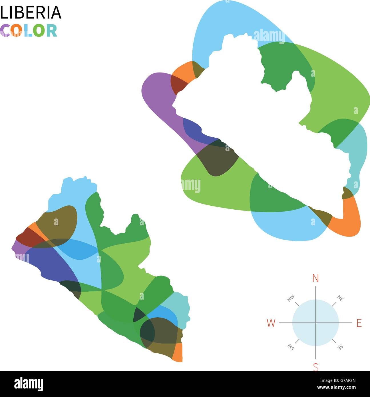 Abstract vector color map of Liberia Stock Vector Image & Art - Alamy