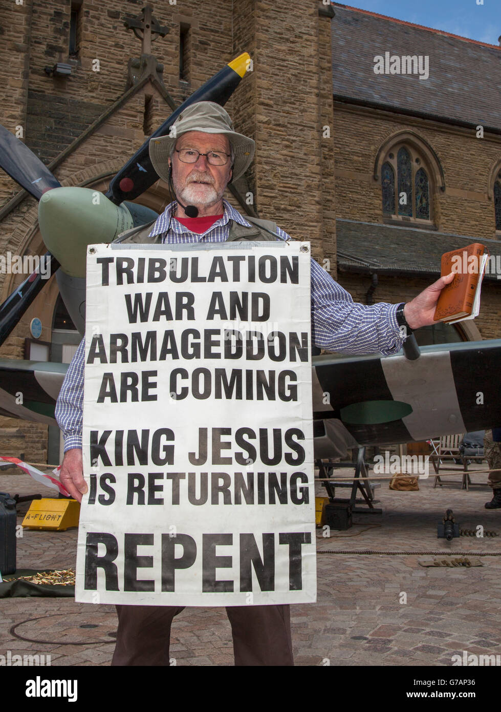 Open-air gospel preaching, street preacher, biblical evangelizing a ...