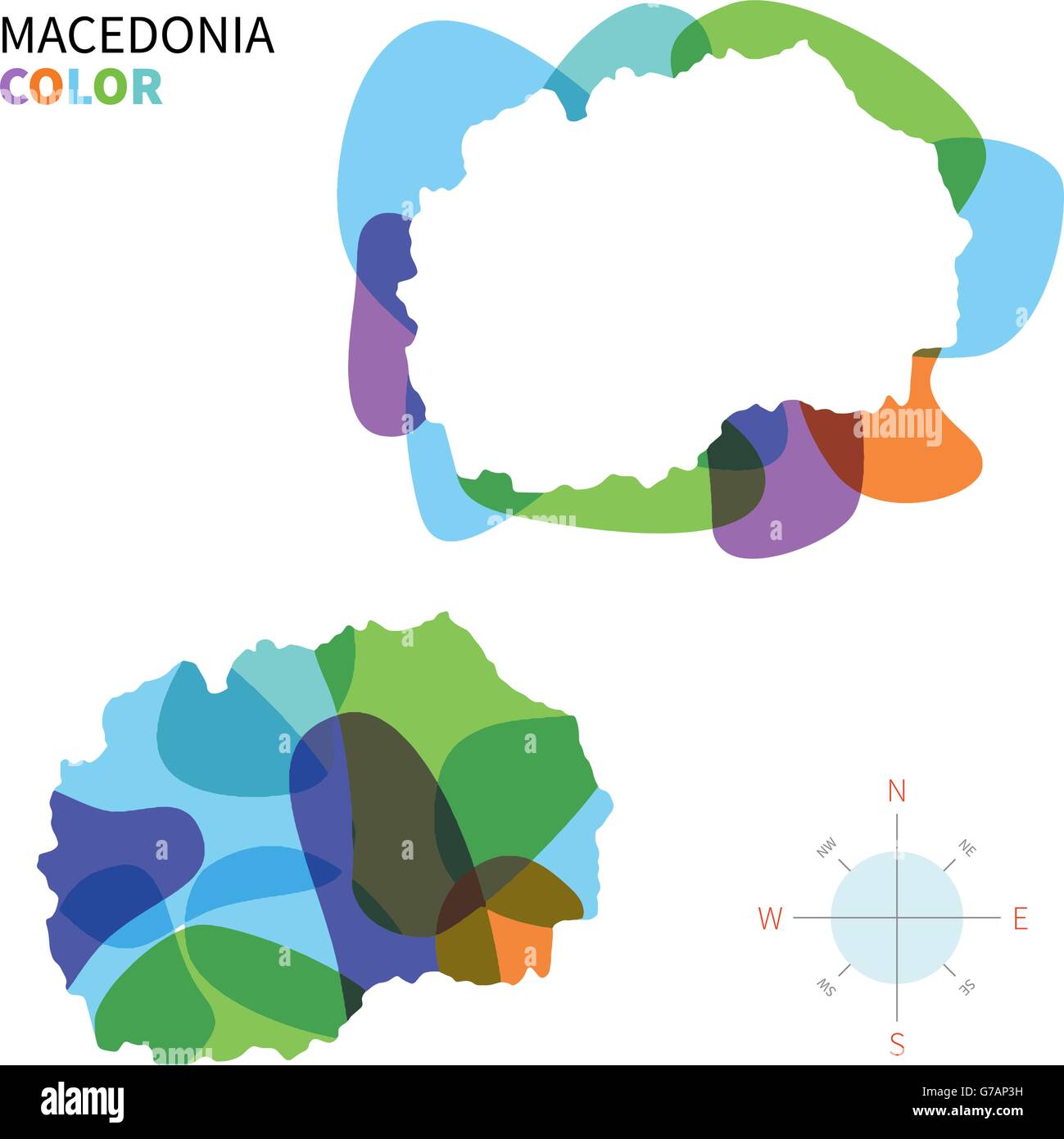 Abstract vector color map of Macedonia Stock Vector Image & Art - Alamy