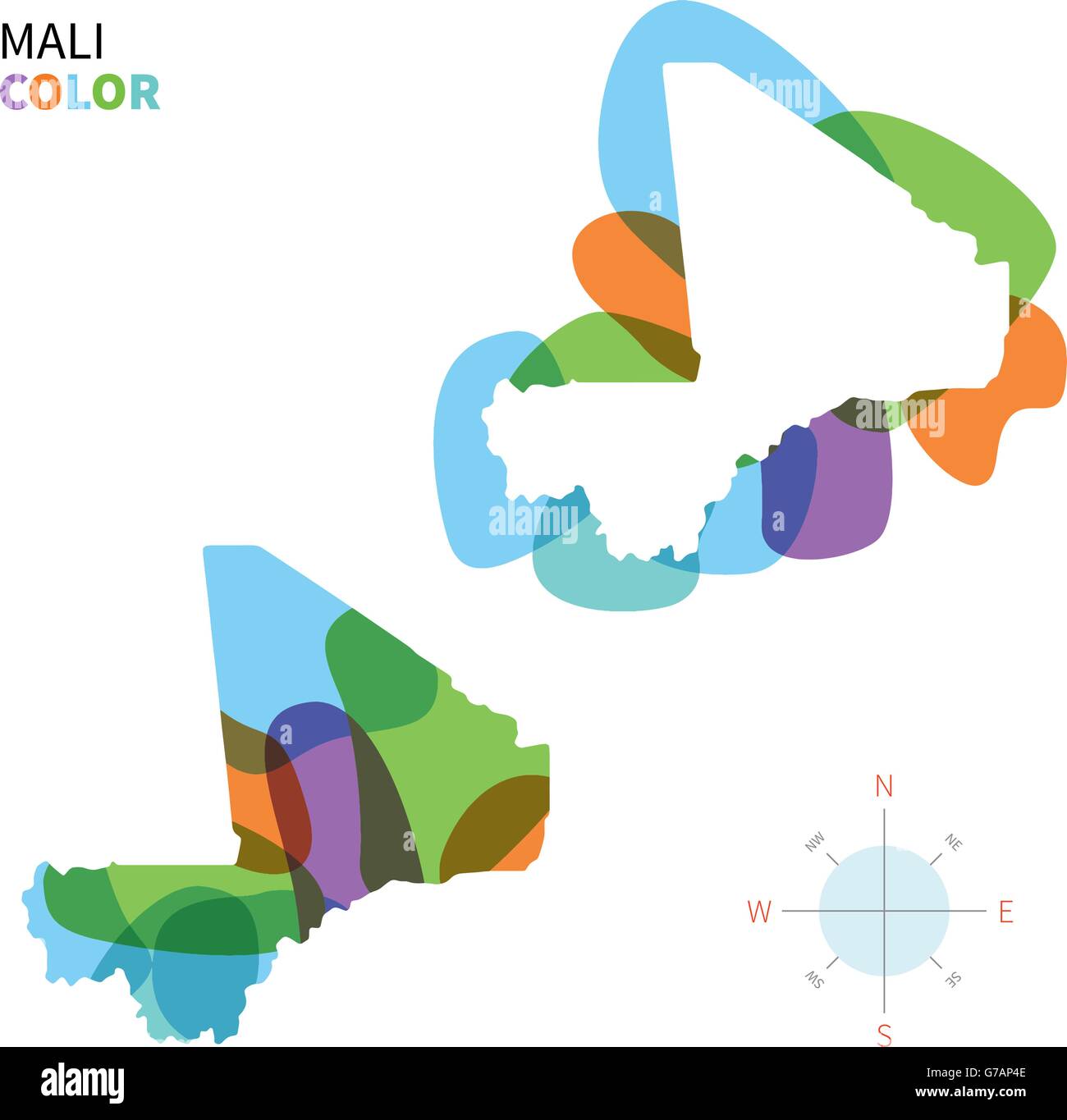 Mali white map hi-res stock photography and images - Alamy