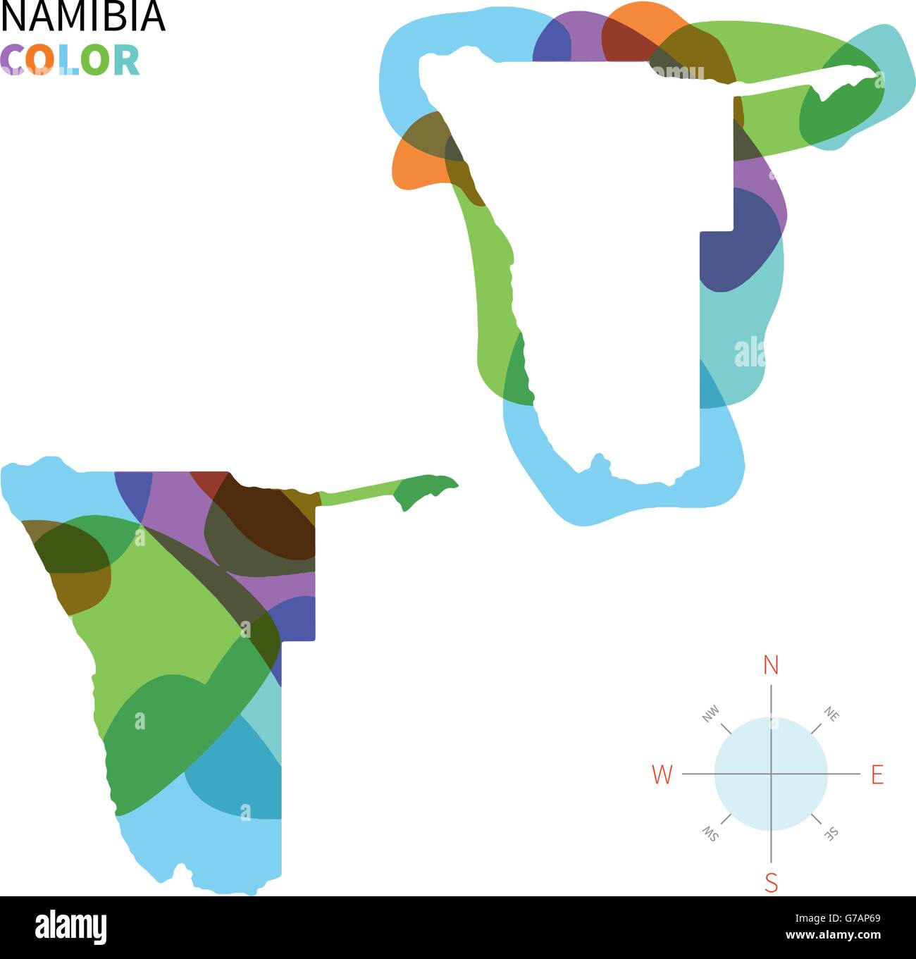 Map of namibia hi-res stock photography and images - Alamy