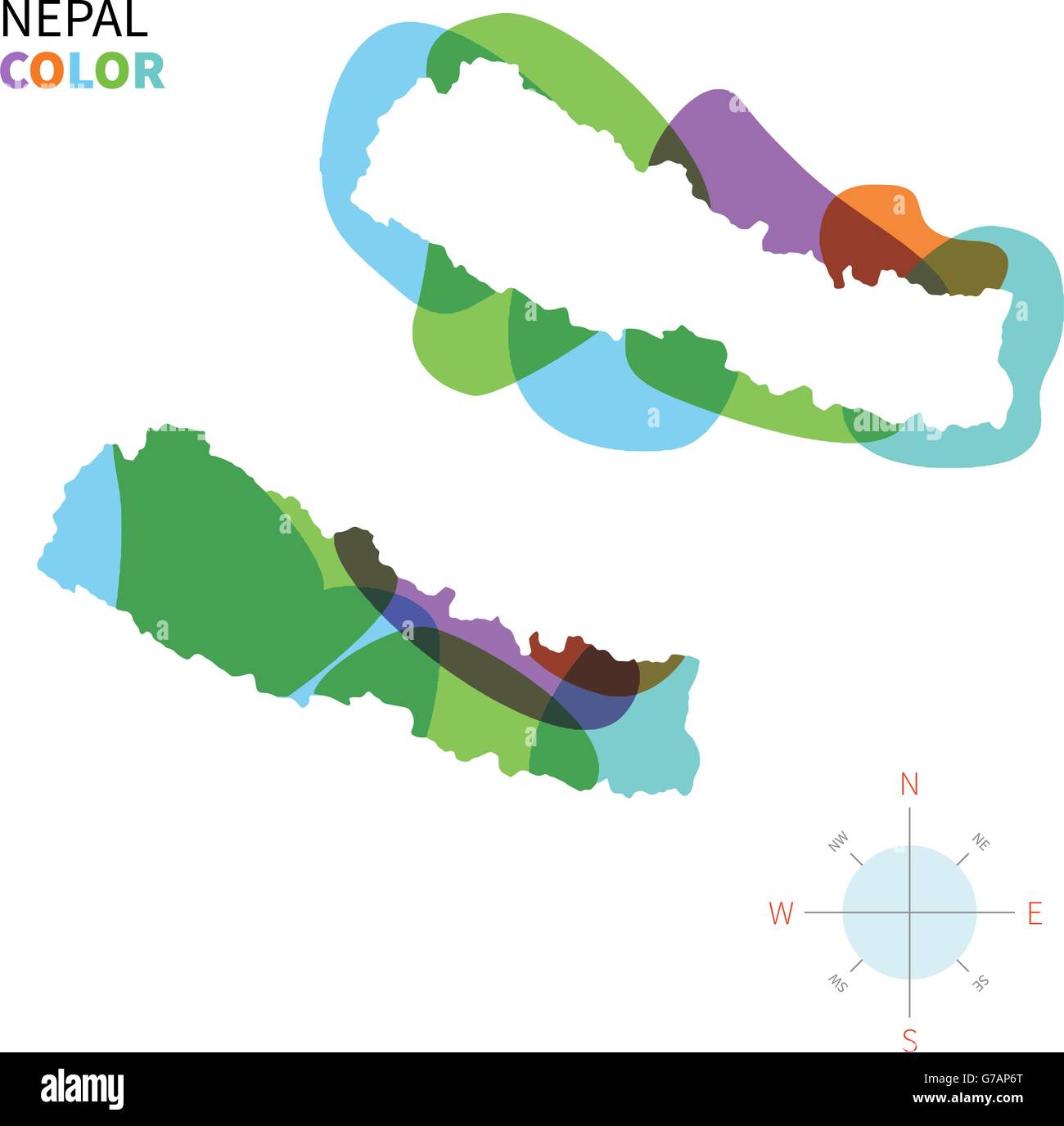 Map of nepal hi-res stock photography and images - Alamy