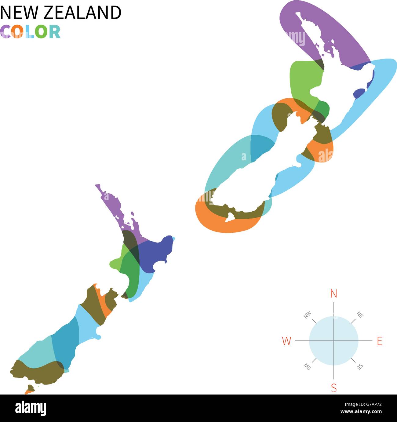 Map new zealand Stock Vector Images - Alamy