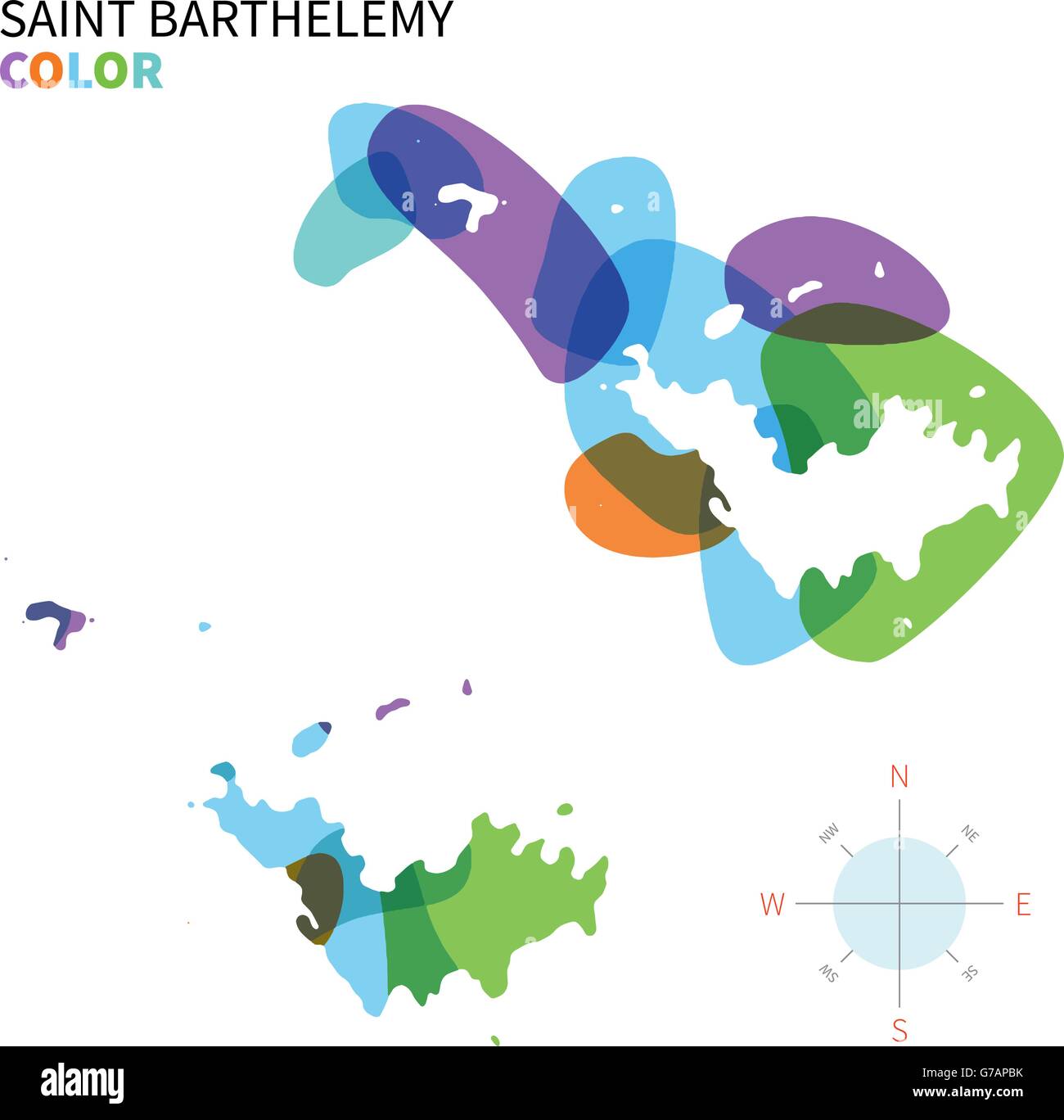 Gustavia caribbean map Stock Vector Images - Alamy