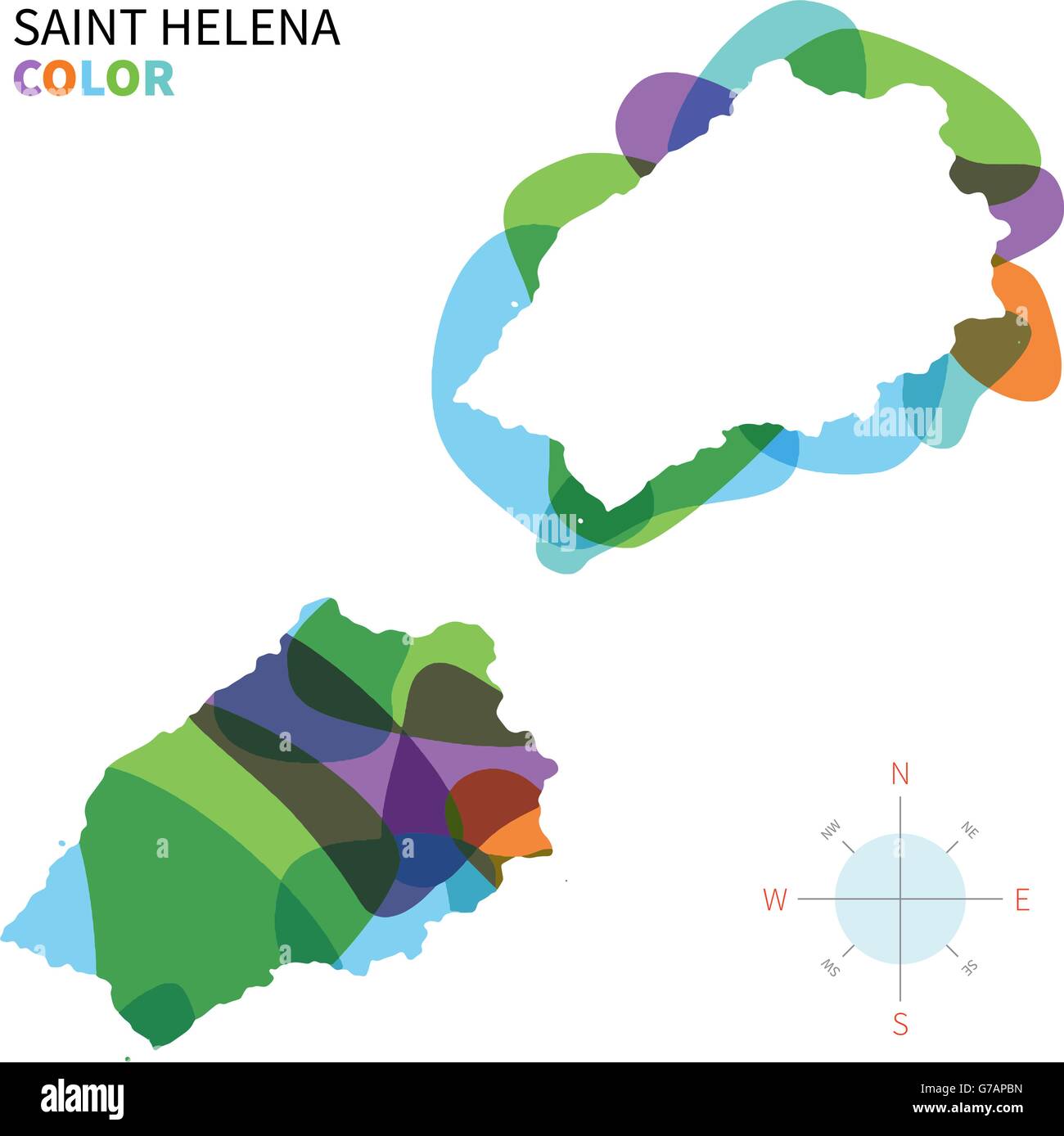 Saint helena map hi-res stock photography and images - Alamy
