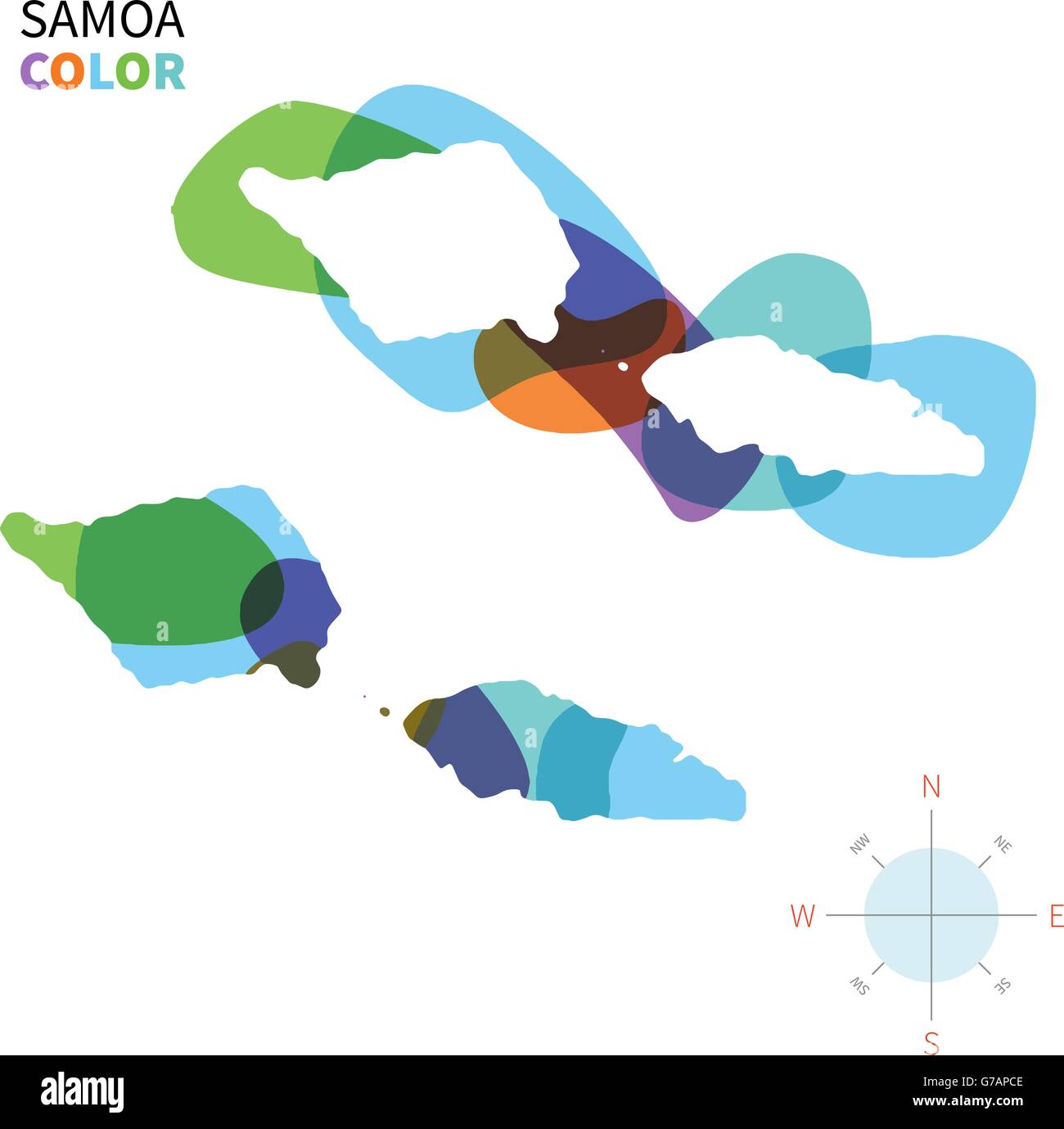 Map of samoa hi-res stock photography and images - Alamy