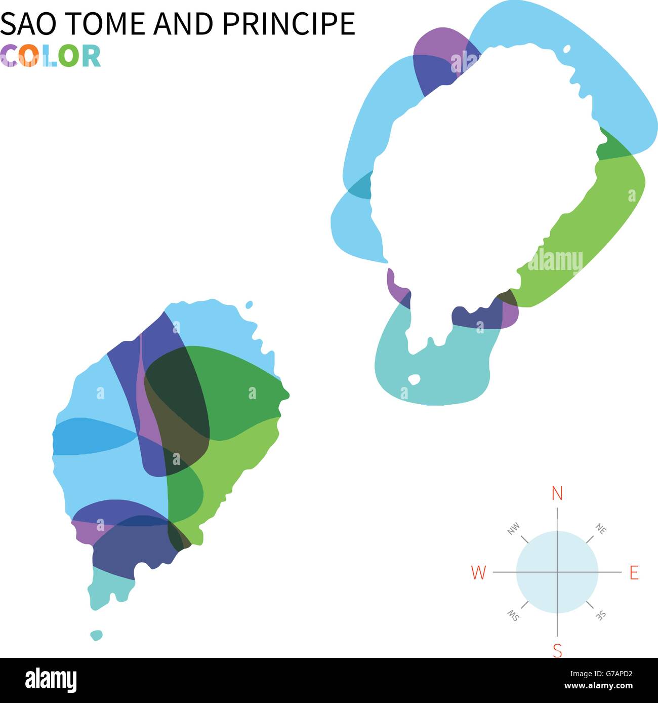 Sao Tome Principe Political Map High Resolution Stock Photography and ...