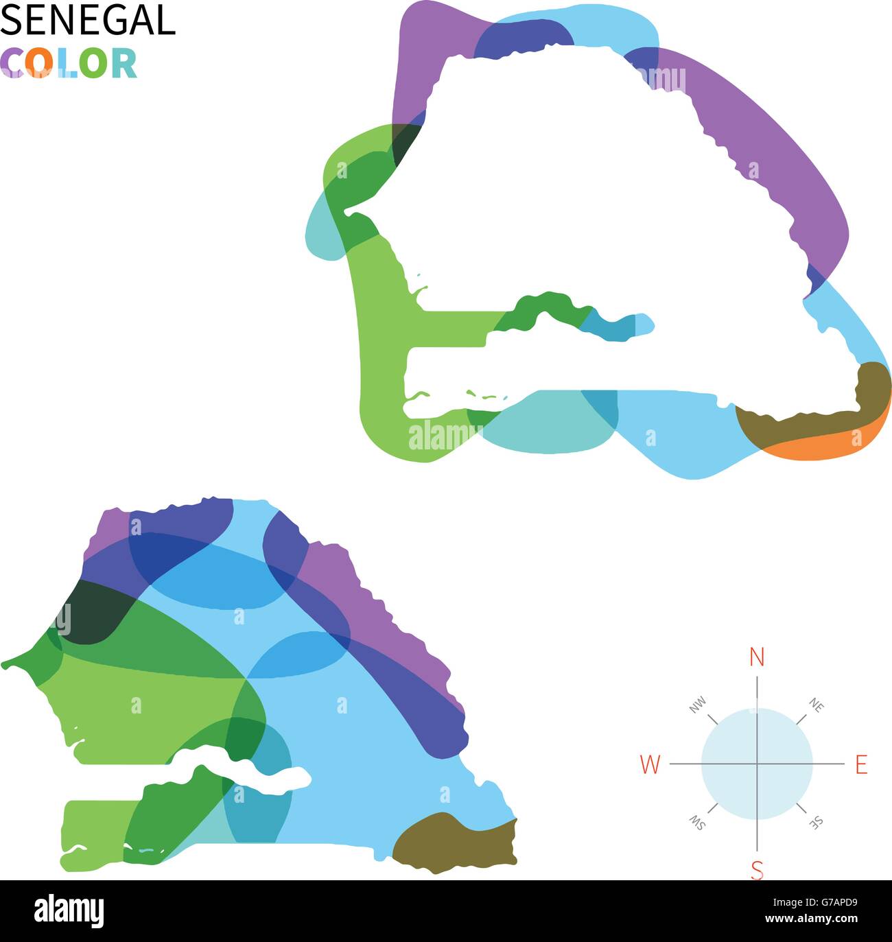 Map of senegal hi-res stock photography and images - Alamy