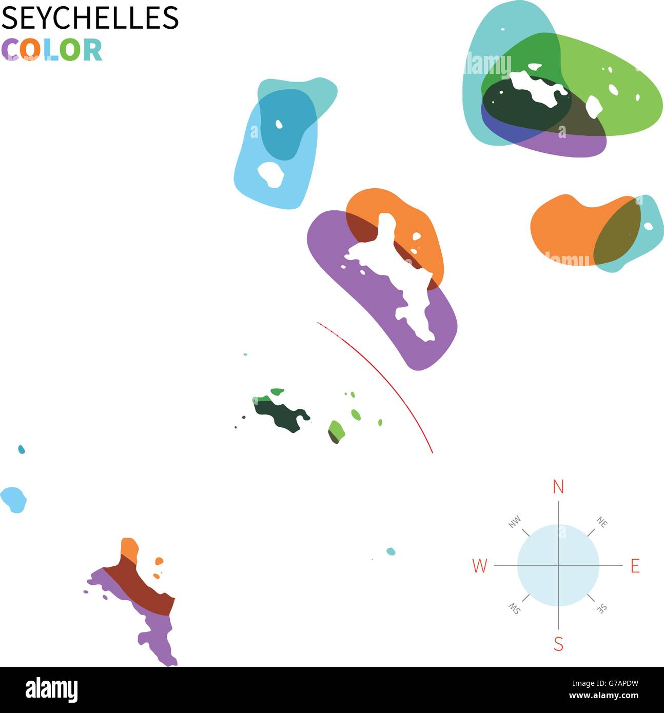 Seychelles map hi-res stock photography and images - Alamy