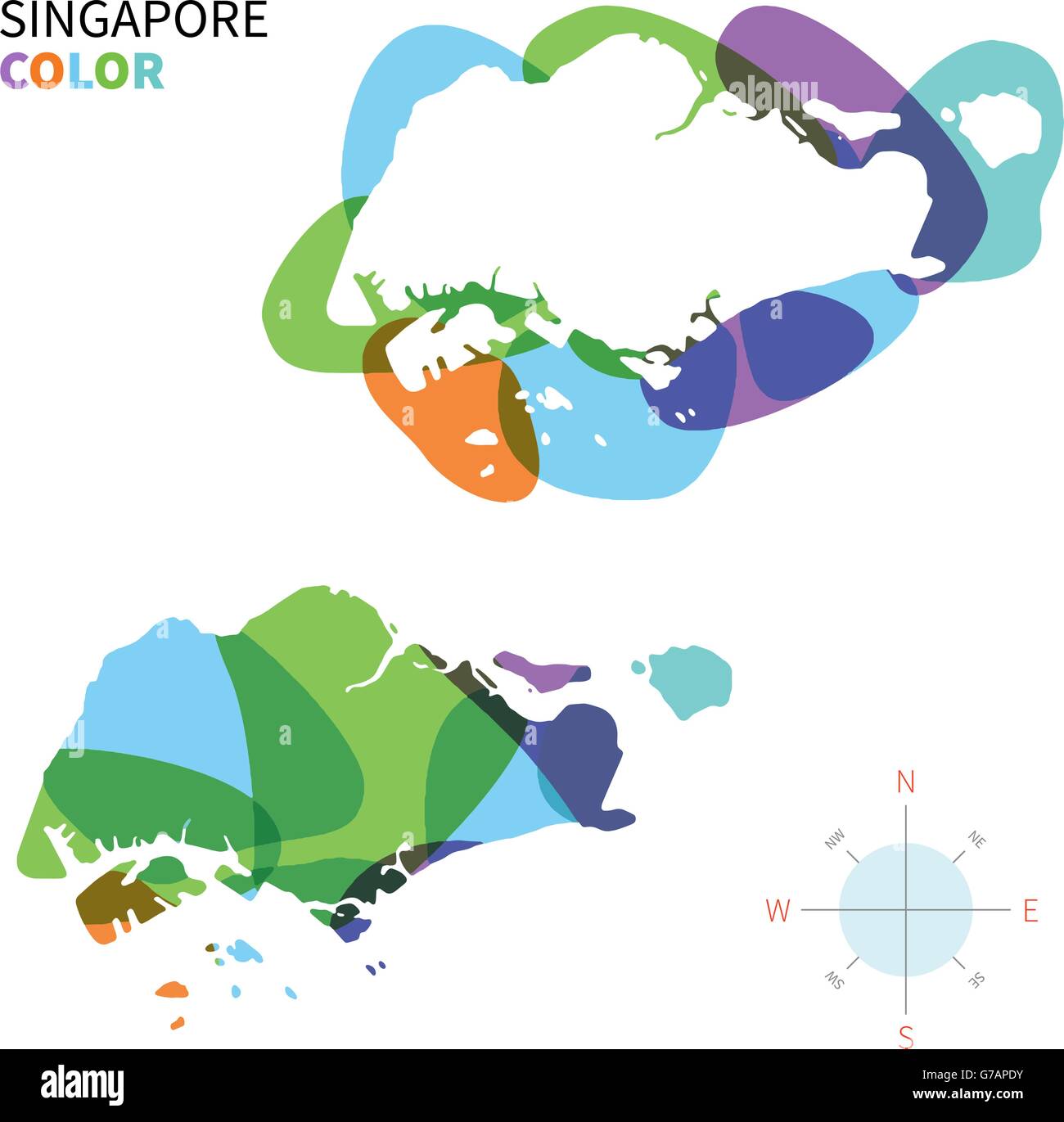 Map of singapore Stock Vector Images - Alamy