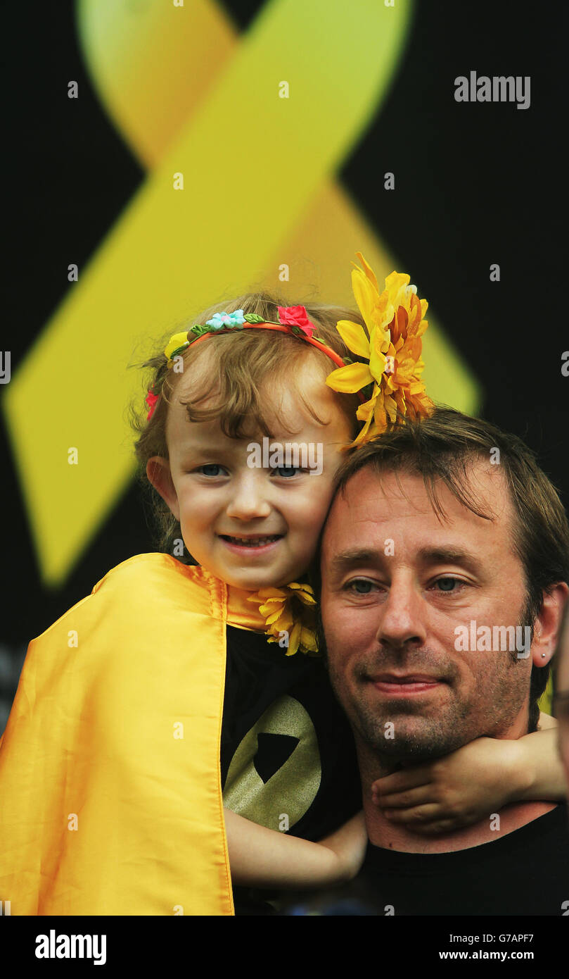 Lily-Mae Morrison, six, from Claregalway with her dad Leighton Morrison ...
