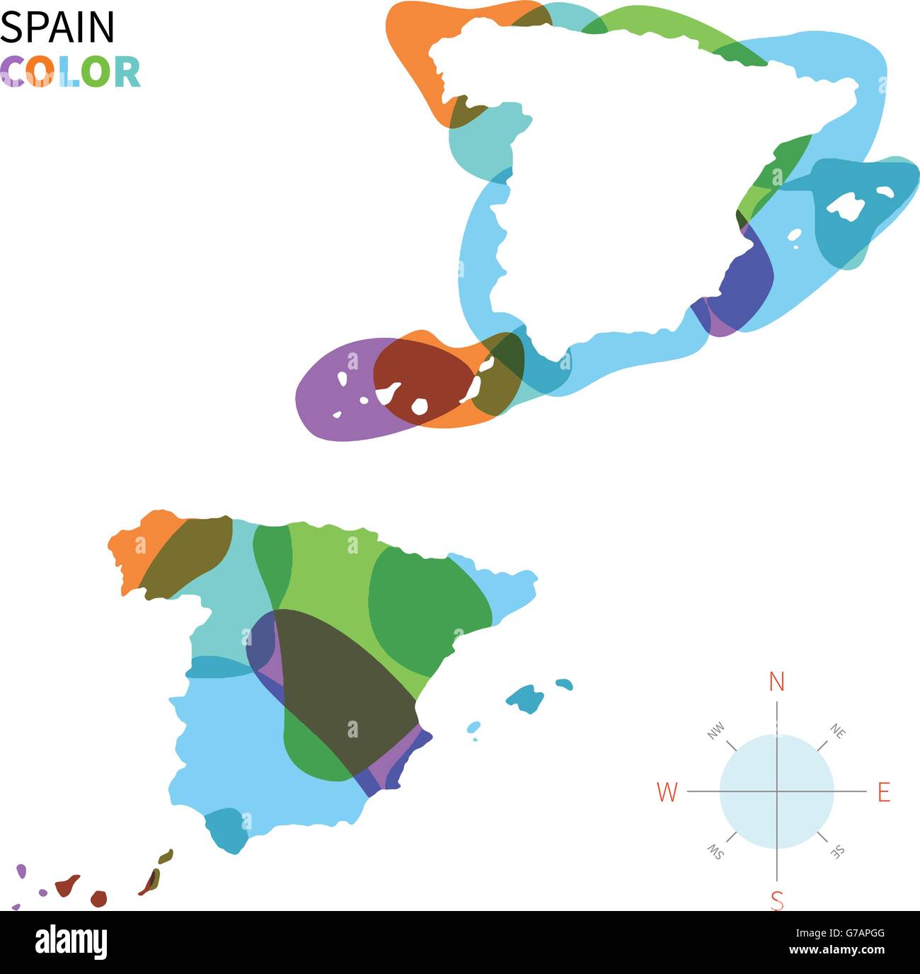 Map of spain Stock Vector Images - Alamy